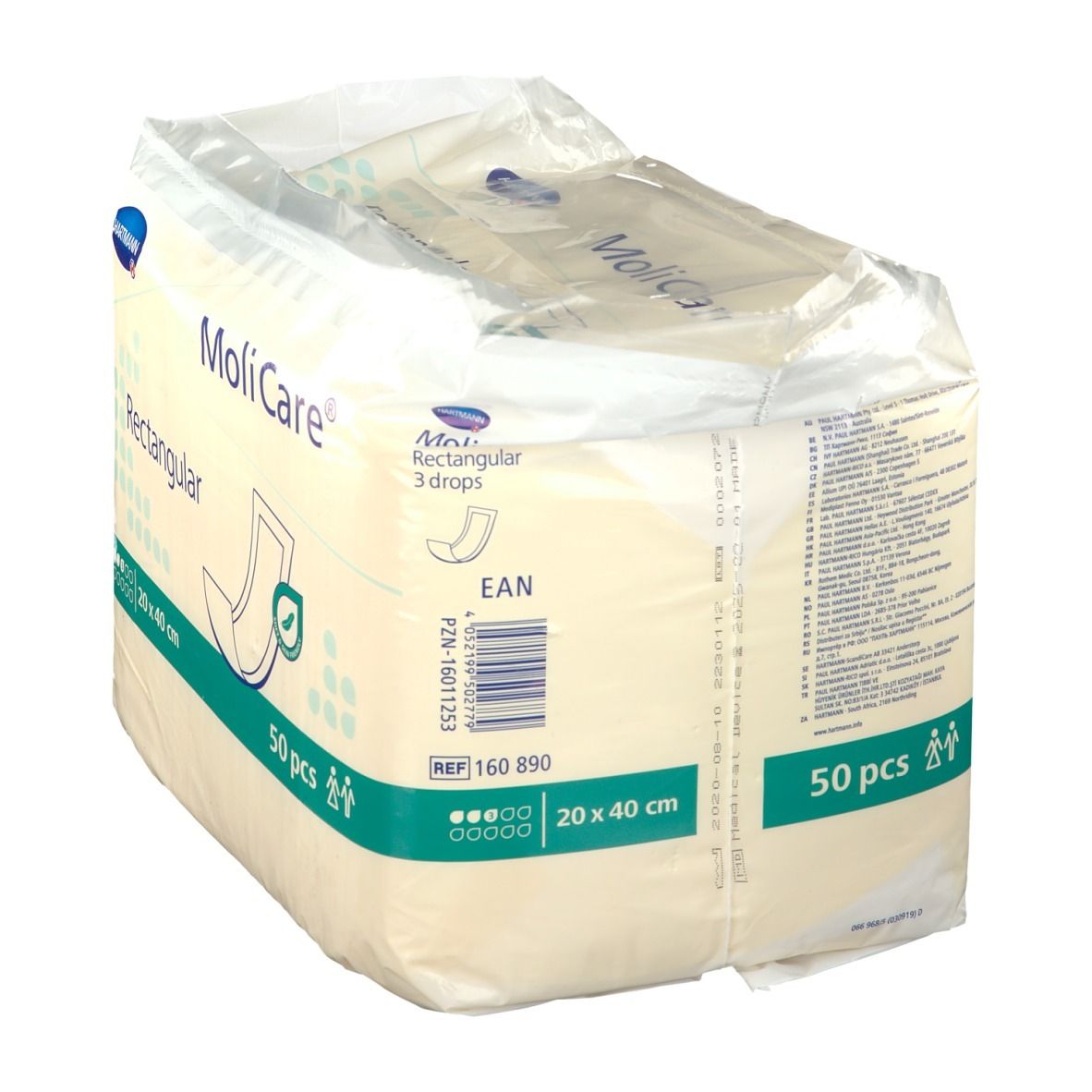 MoliCare® Rectangular 3 Tropfen 20x40 cm 50 St - Shop Apotheke