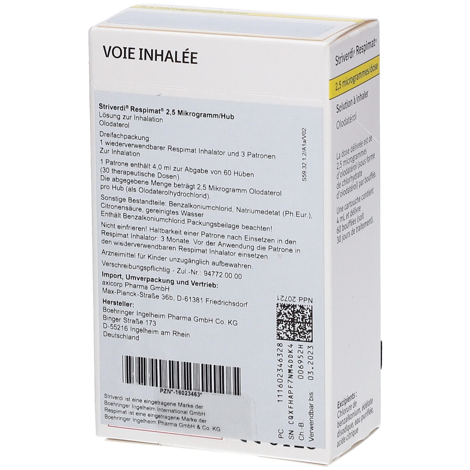 Striverdi® Respimat® 2,5 µg 3x4 ml mit dem E-Rezept kaufen - Shop Apotheke