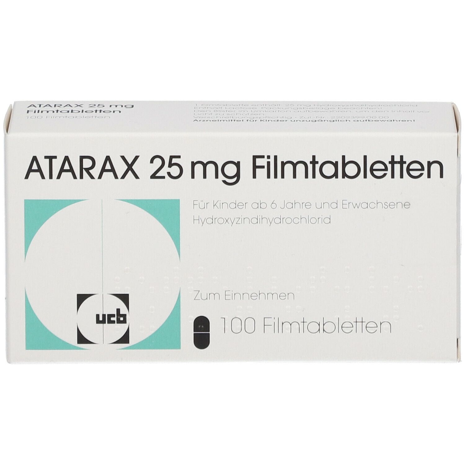 Atarax 25 mg 100 St mit dem E-Rezept kaufen - Shop Apotheke