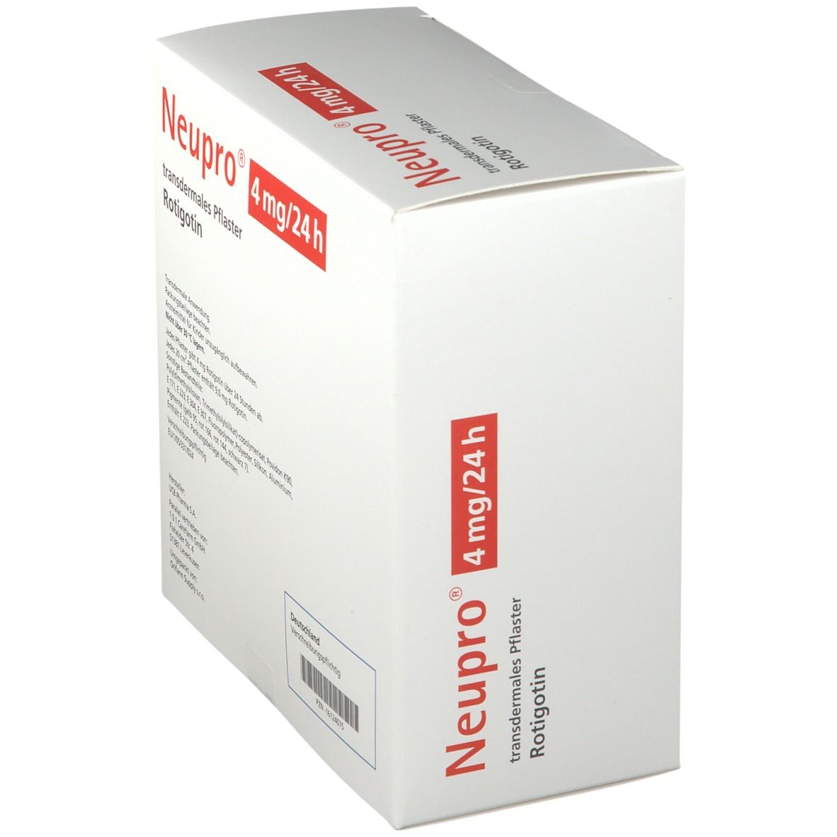 Neupro® 4Mg/24HTransdPfl 84 St mit dem E-Rezept kaufen - Shop Apotheke