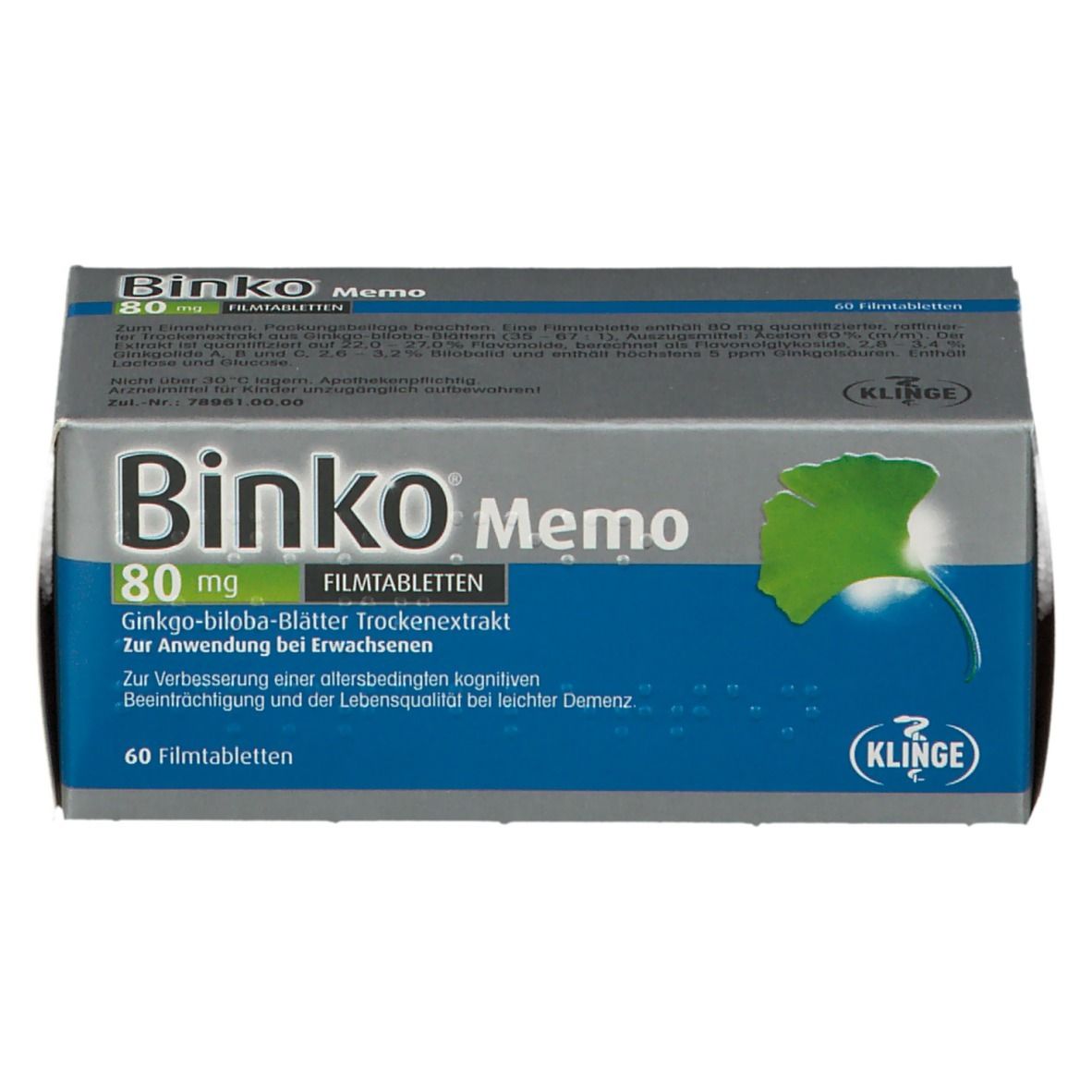 Binko® Memo 80 mg 60 St - Shop Apotheke