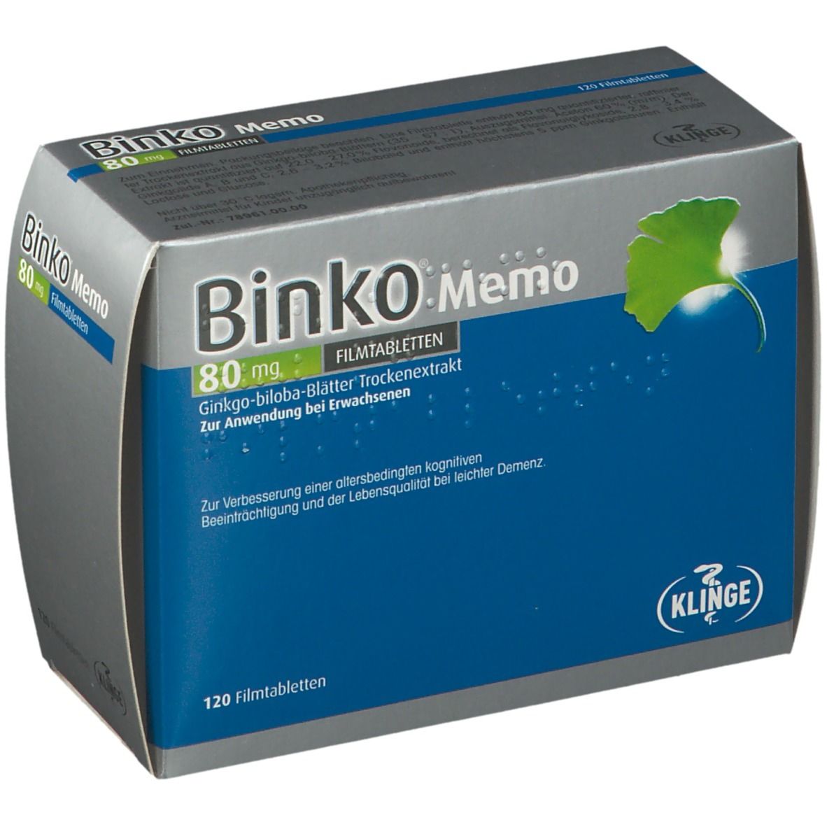 Binko® Memo 80 mg 120 St - Shop Apotheke