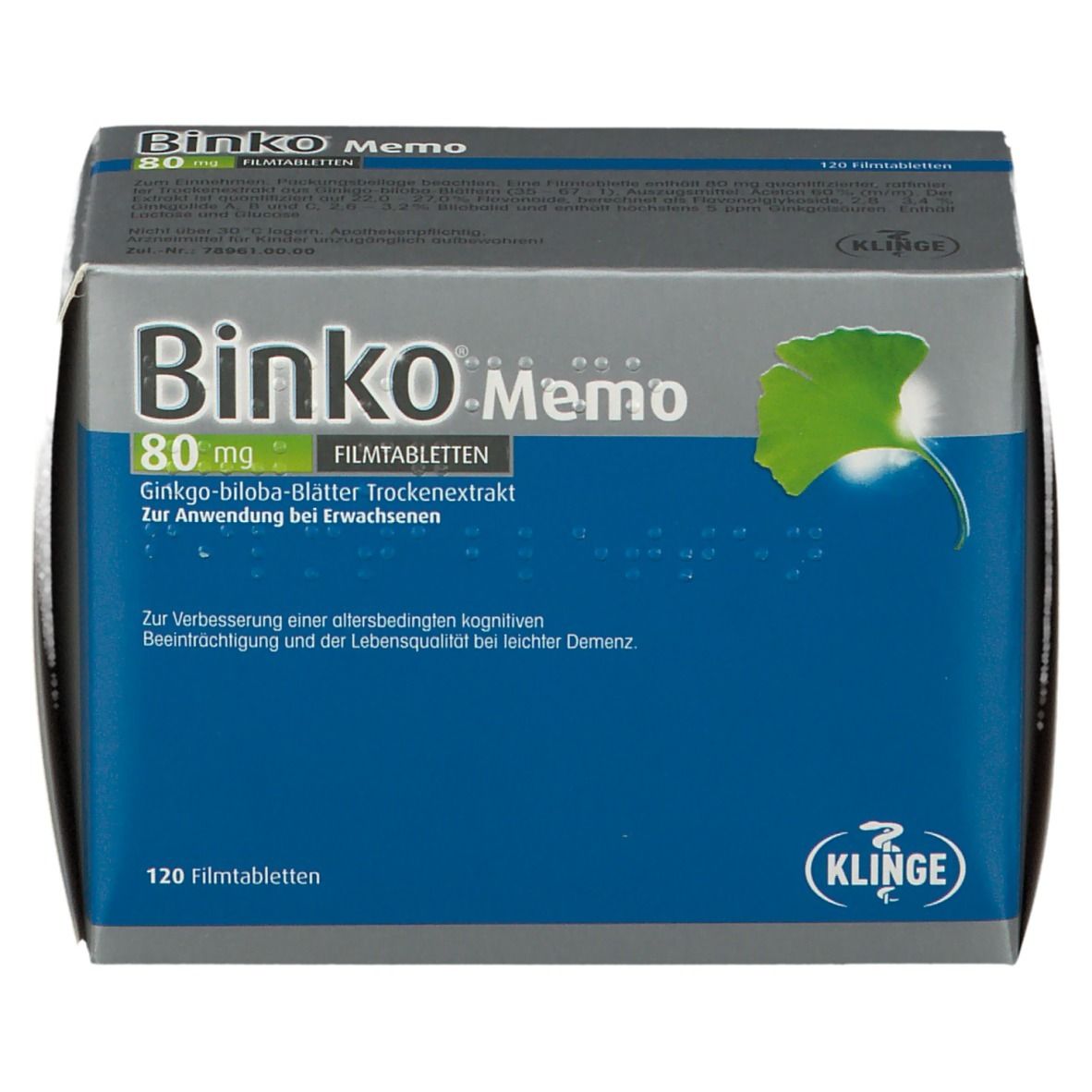 Binko® Memo 80 mg 120 St - Shop Apotheke