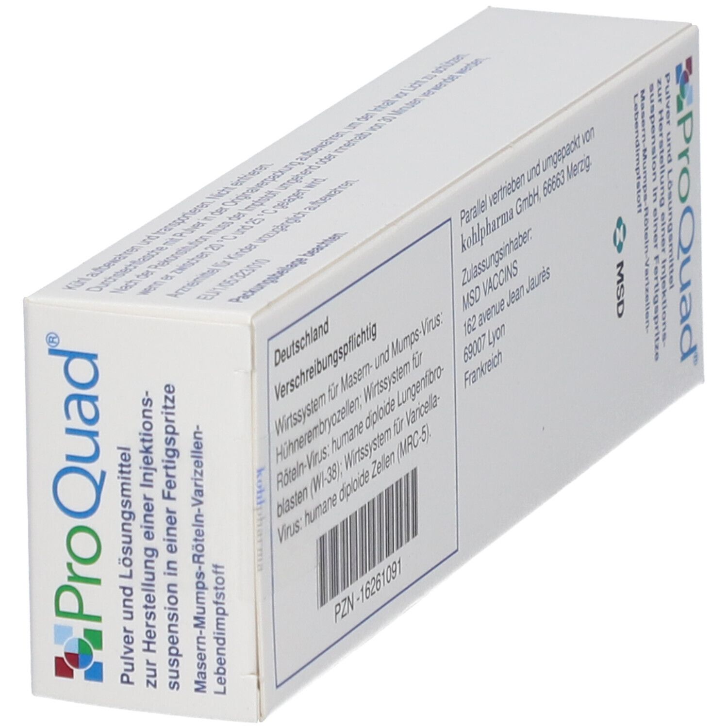 PROQUAD Plv.u.LM z.Her.e.Inj.-Susp.i.e.Fertigspr. 0,5 ml mit dem E ...