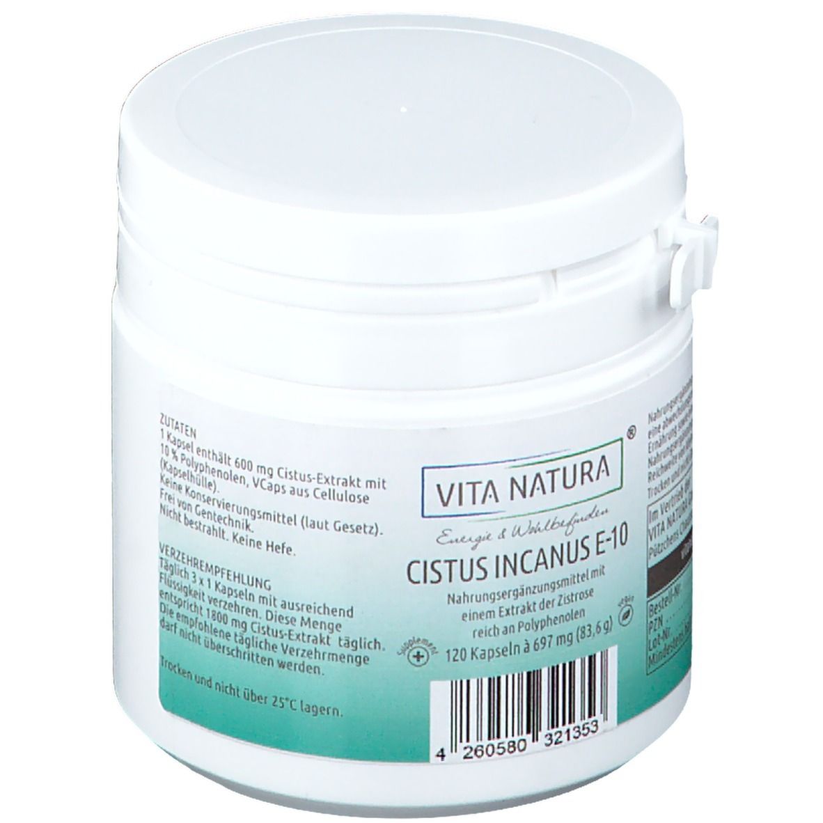 Vita Natura® Cistus Incanus Extrakt 600 mg 120 St - Shop Apotheke