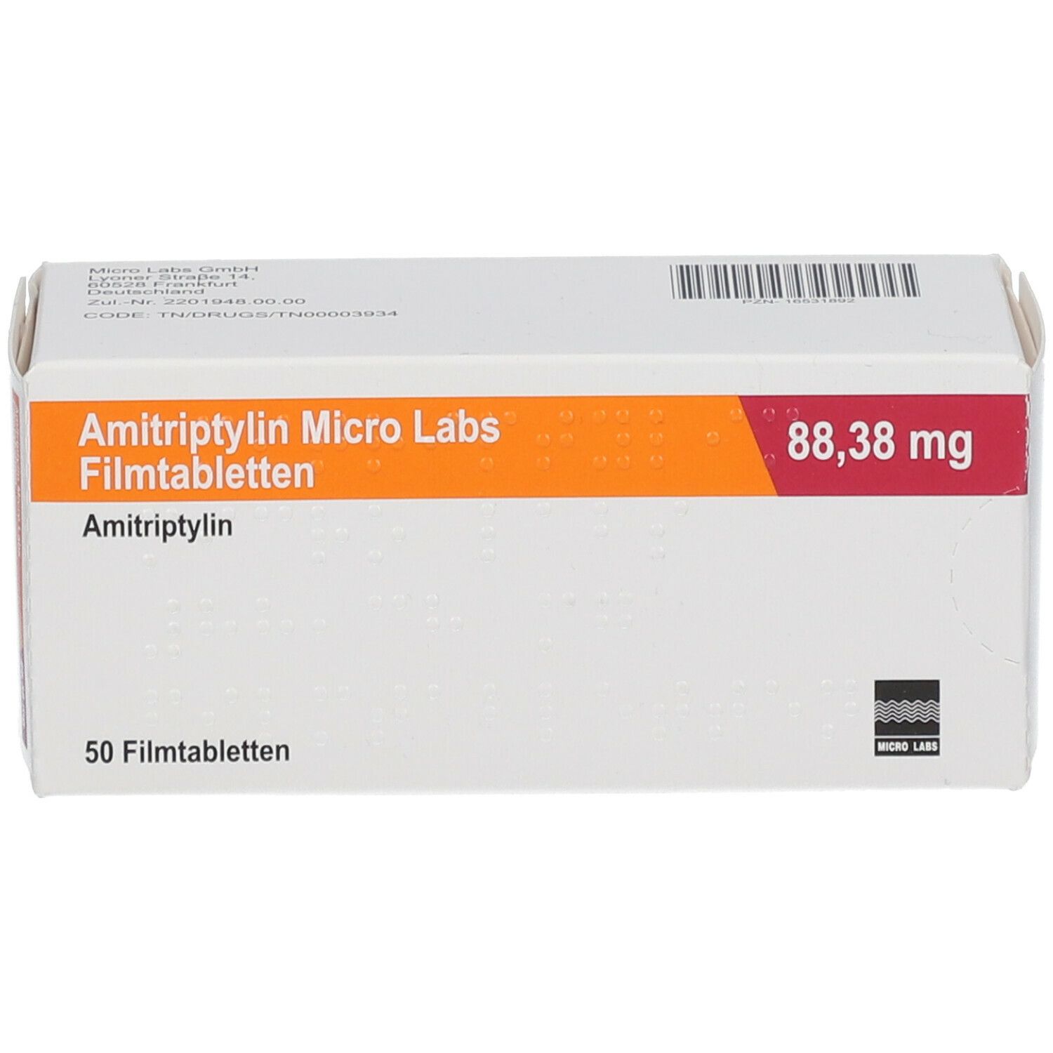 Amitriptylin Micro Labs 88,38 mg 50 St mit dem E-Rezept kaufen - Shop ...