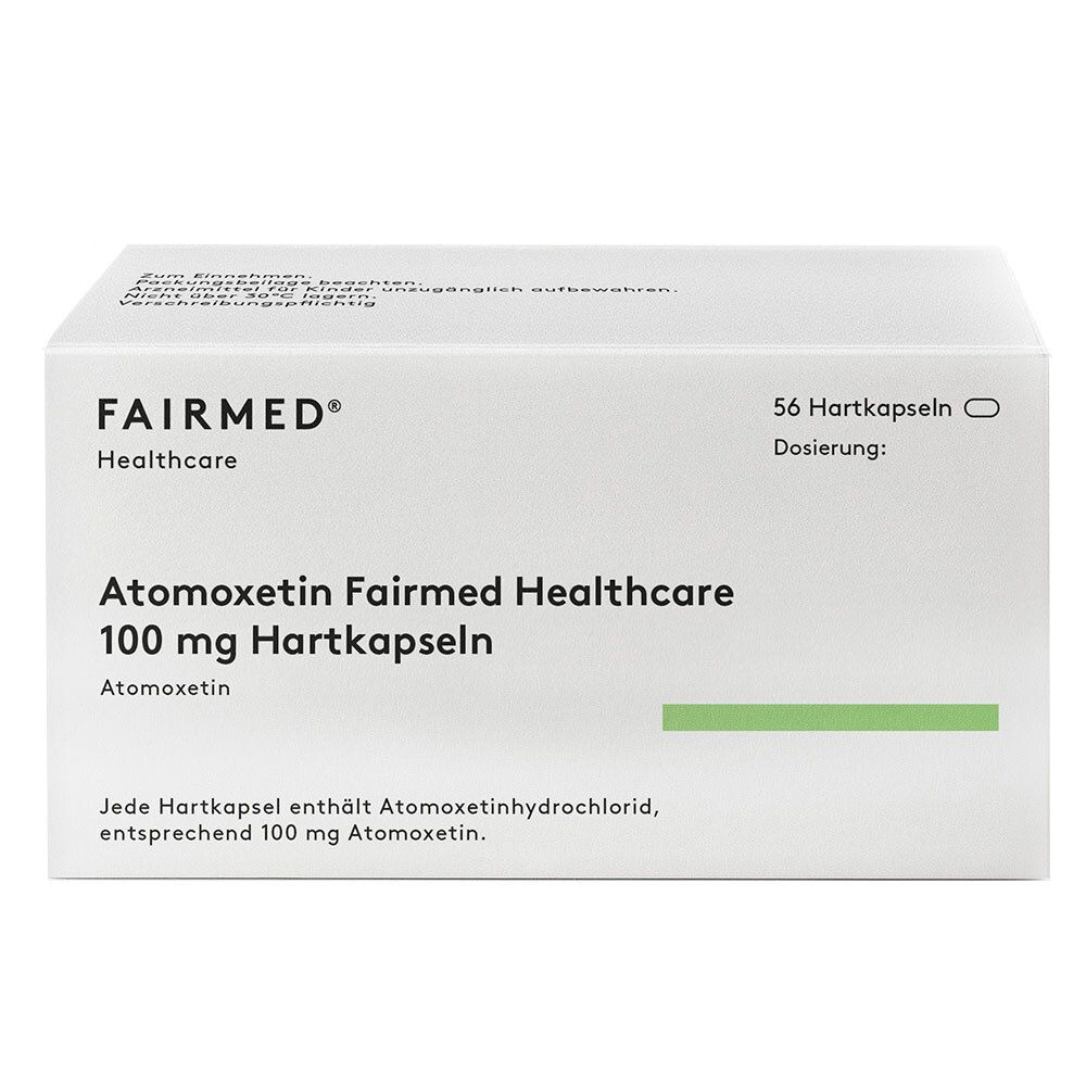 ATOMOXETIN Fairmed Healthcare 100 mg Hartkapseln 56 St mit dem E-Rezept ...