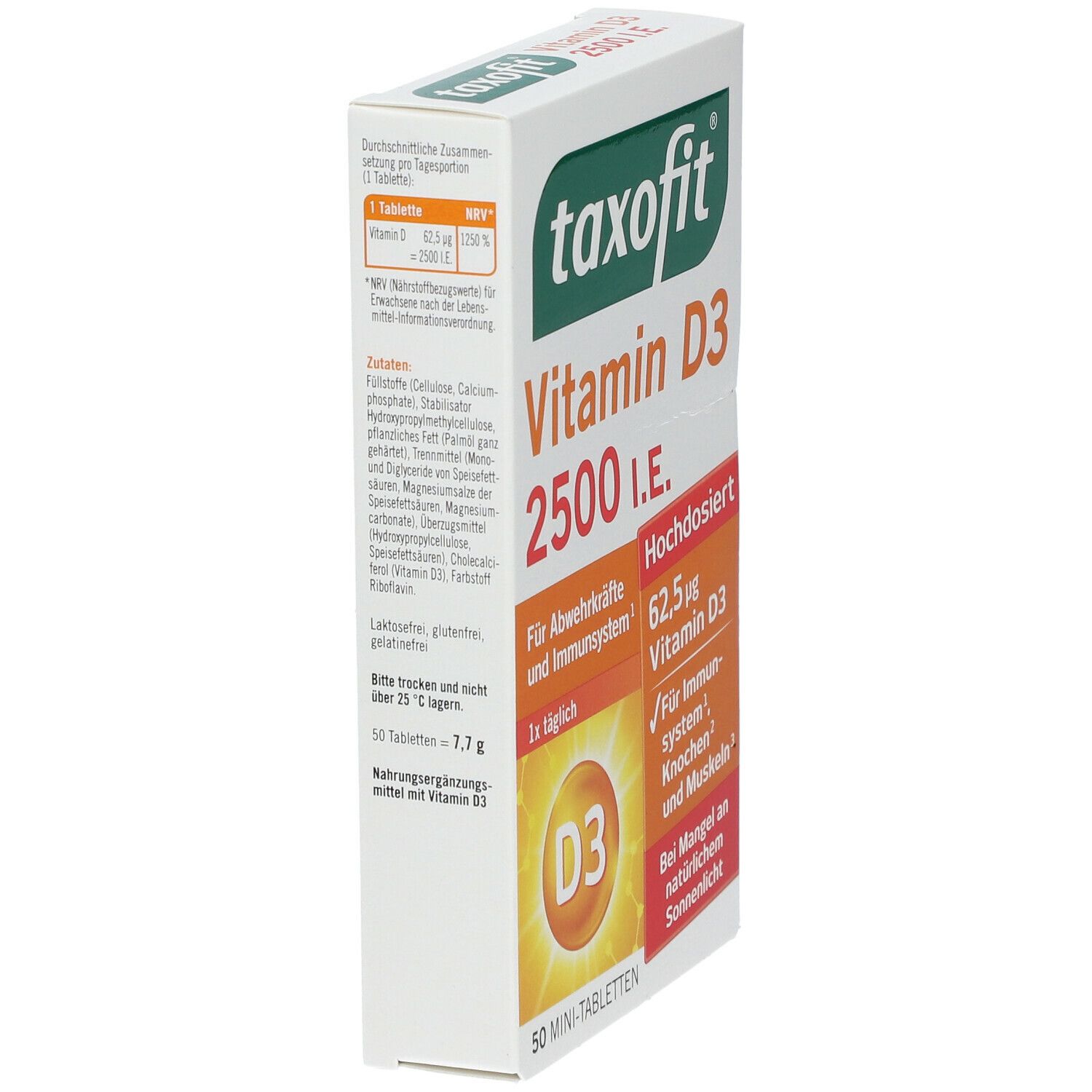 taxofit® Vitamin D3 2500 I.E. 50 St - shop-apotheke.com