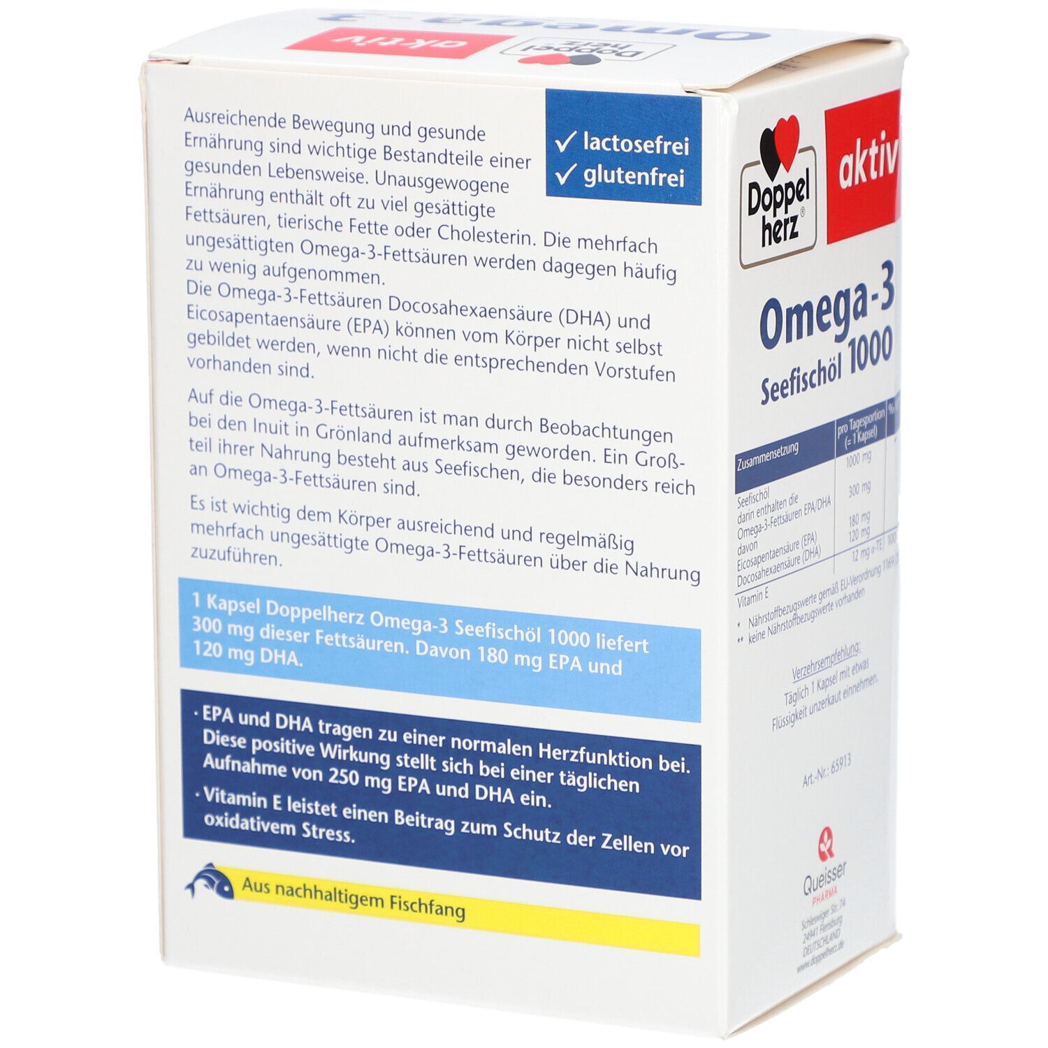 Doppelherz Omega-3 Seefischöl 1000 120 St - shop-apotheke.com