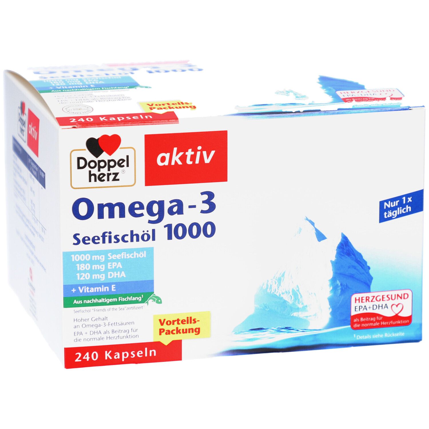Doppelherz® aktiv Omega-3 Seefischöl 1000 240 St - shop-apotheke.com