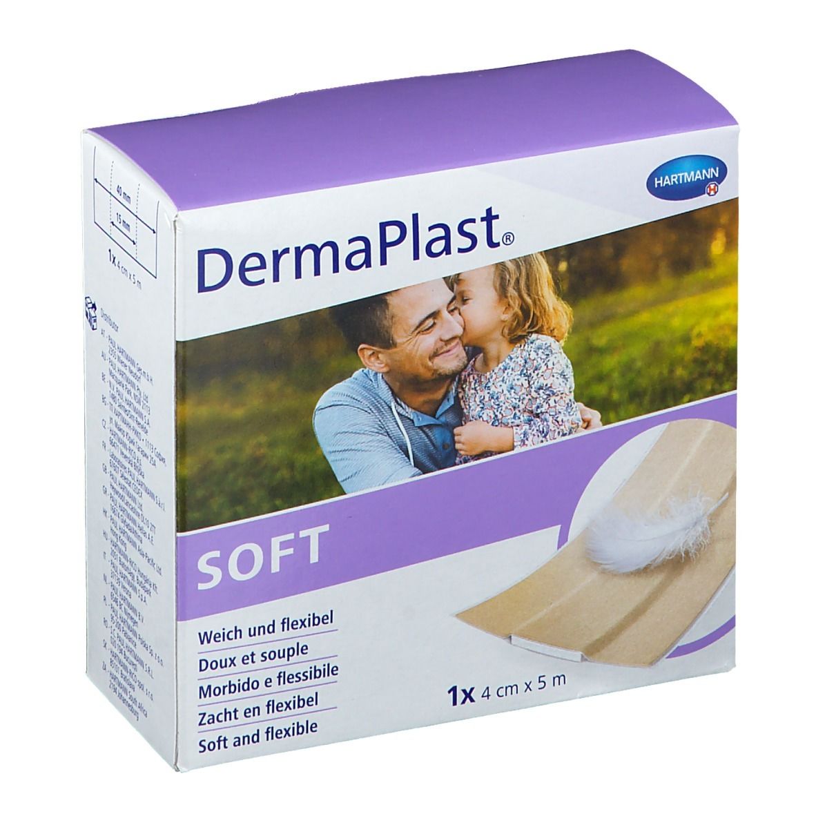 DermaPlast Soft Pflaster 4 cm x 5 m 1 St - shop-apotheke.com