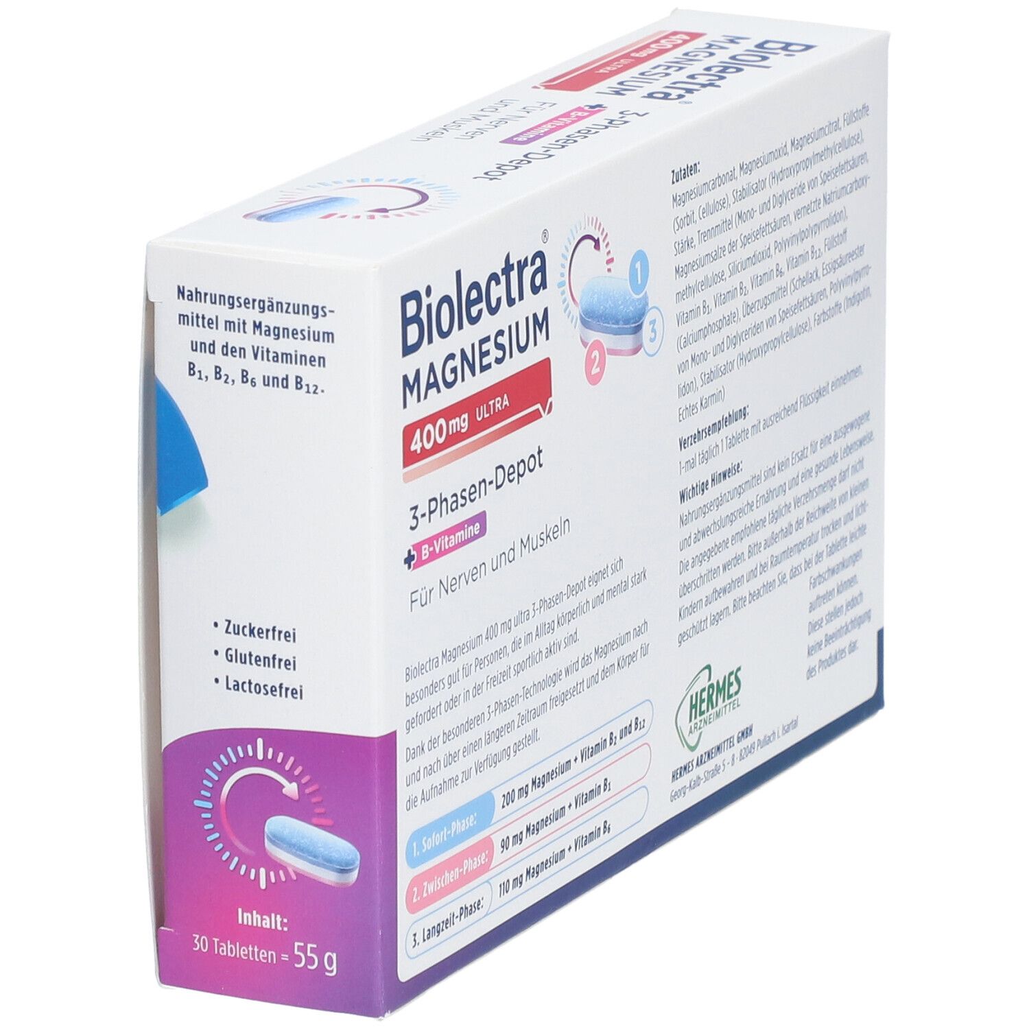 Biolectra® Magnesium 400 mg ultra 3-Phasen-Depot 30 St - Shop Apotheke