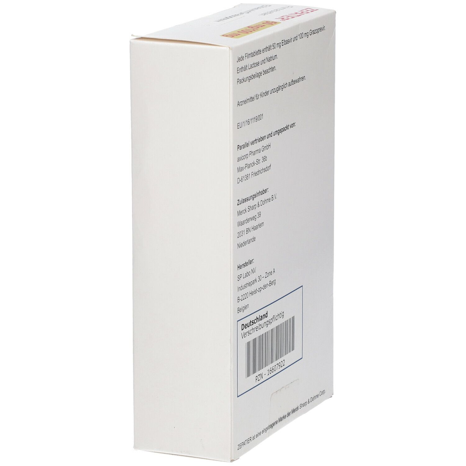 ZEPATIER® 50 mg/100 mg 28 St mit dem E-Rezept kaufen - Shop Apotheke