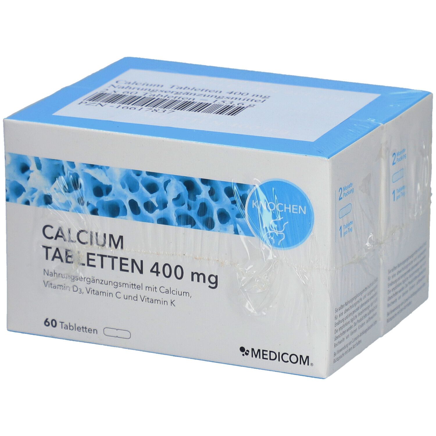 CALCIUM TABLETTEN 400 mg 2x60 St - Shop Apotheke