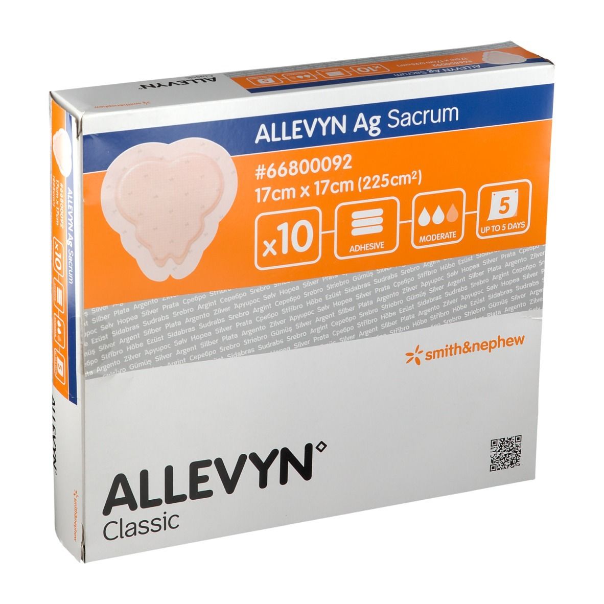 ALLEVYN Ag Sacrum 17 x 17 cm 10 St - Shop Apotheke