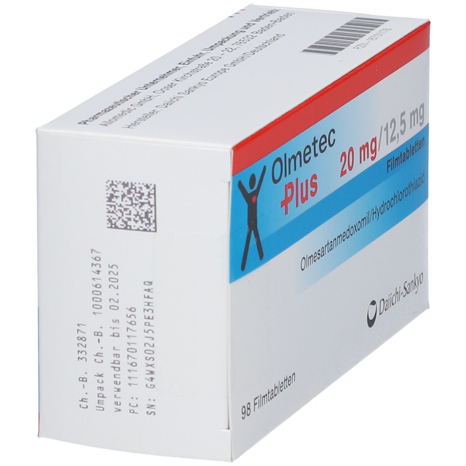 Olmetec Plus 20 mg/12,5 mg 98 St mit dem E-Rezept kaufen - Shop Apotheke