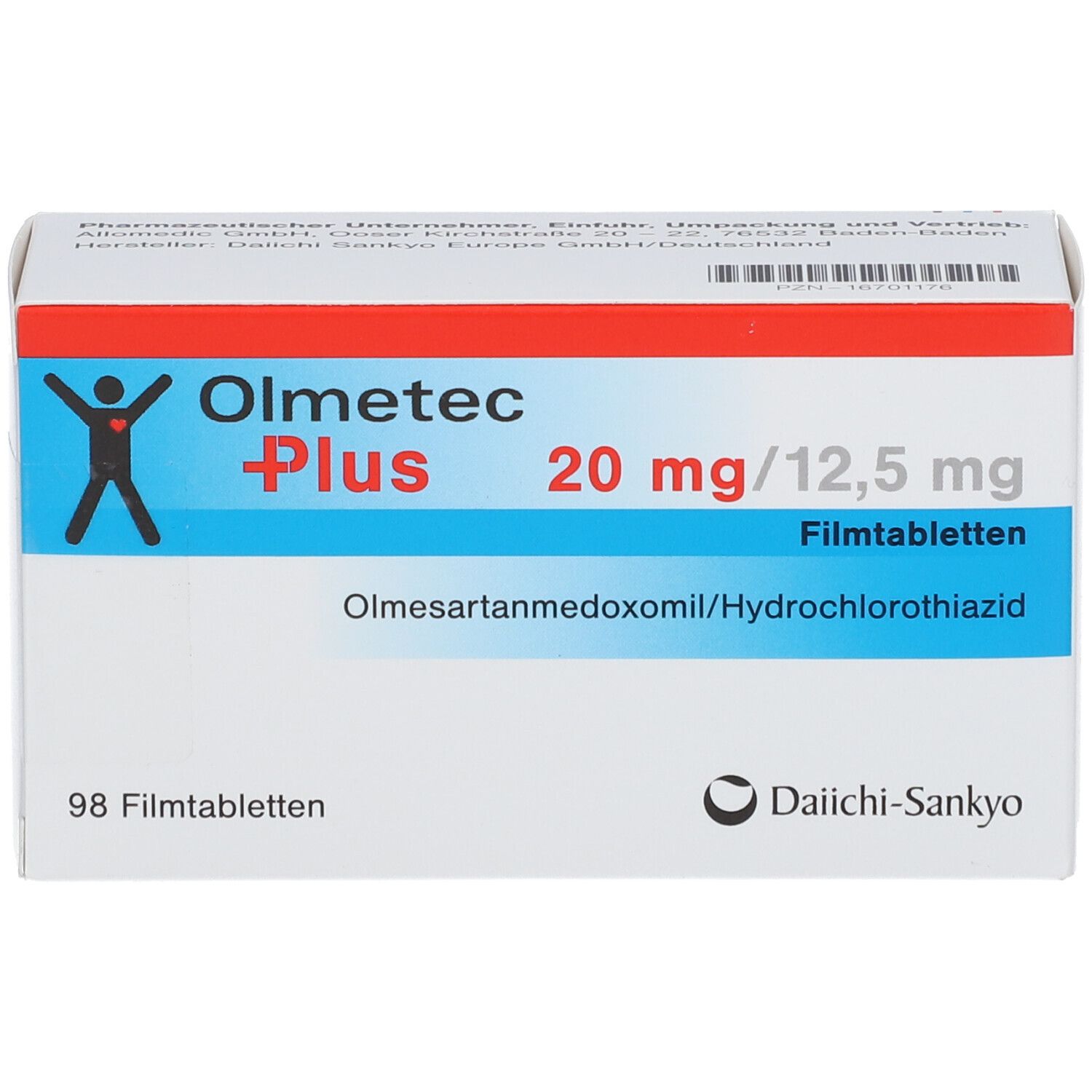 Olmetec Plus 20 mg/12,5 mg 98 St mit dem E-Rezept kaufen - Shop Apotheke
