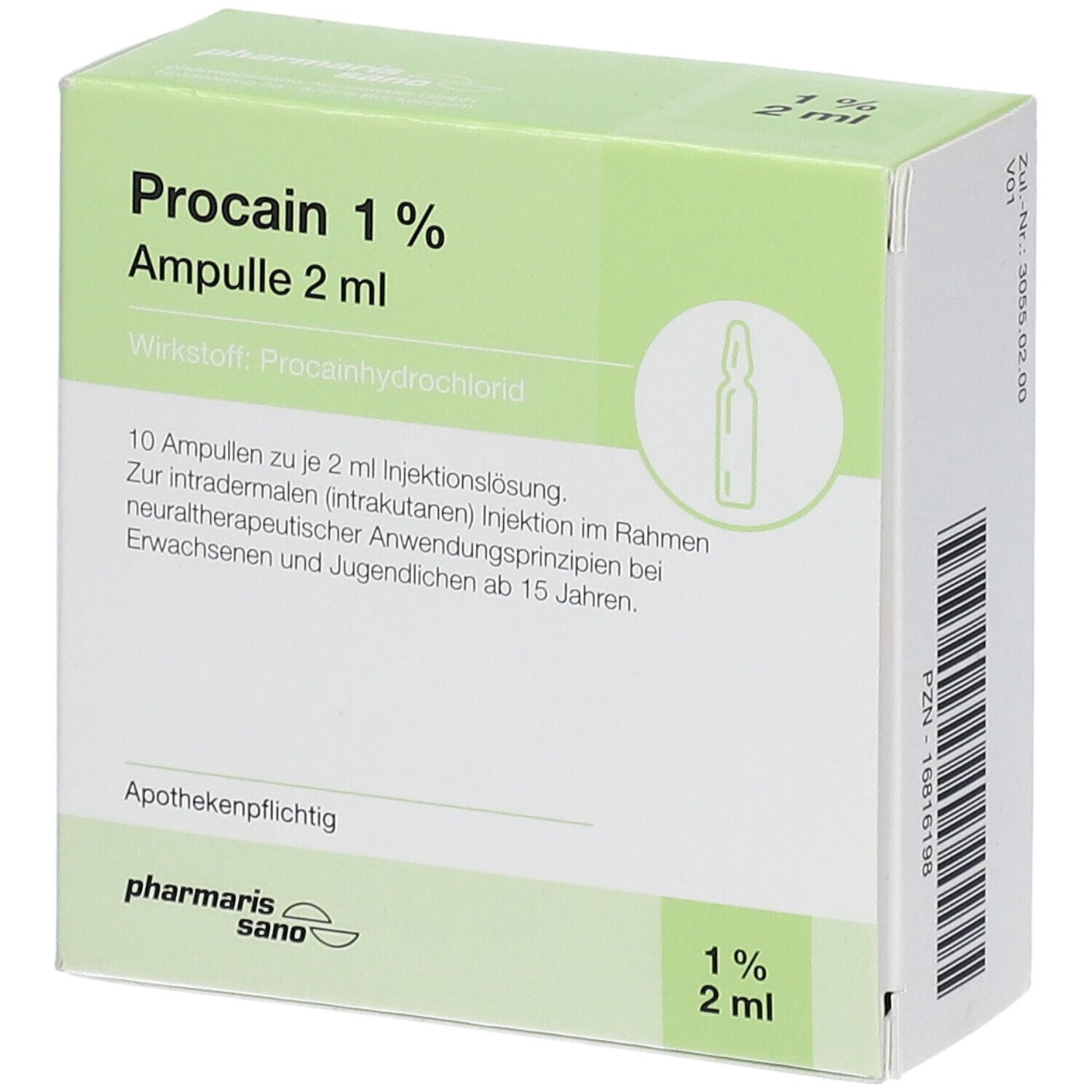 Procain pharmarissano 1 % 10x2 ml - shop-apotheke.com