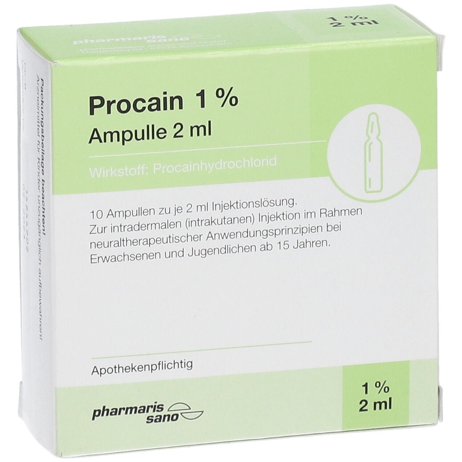Procain pharmarissano 1 % 10x2 ml - shop-apotheke.com