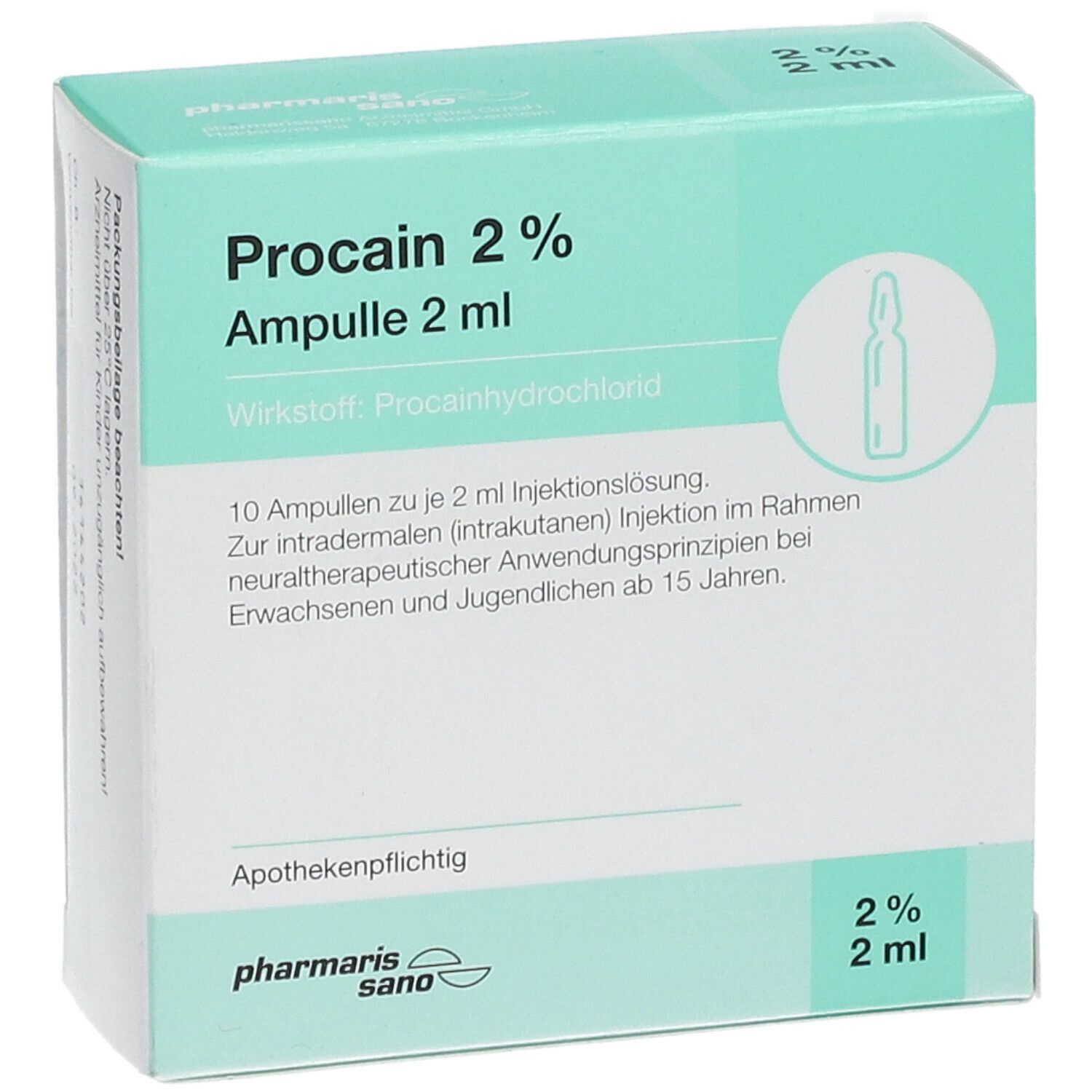Procain pharmarissano 2 % 10x2 ml - shop-apotheke.com