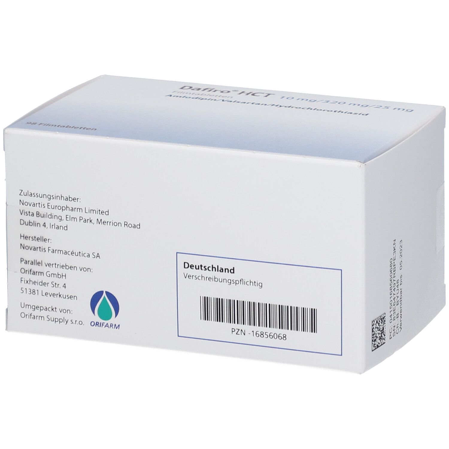 Dafiro HCT 10 mg/320 mg/25 mg 98 St mit dem E-Rezept kaufen - Shop Apotheke