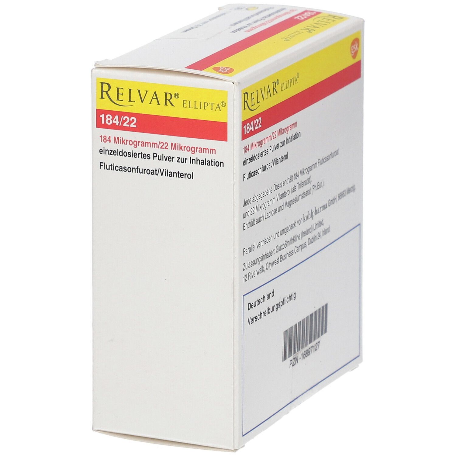 Relvar Ellipta 184 µg/22 µg 1x30 St mit dem E-Rezept kaufen - Shop Apotheke