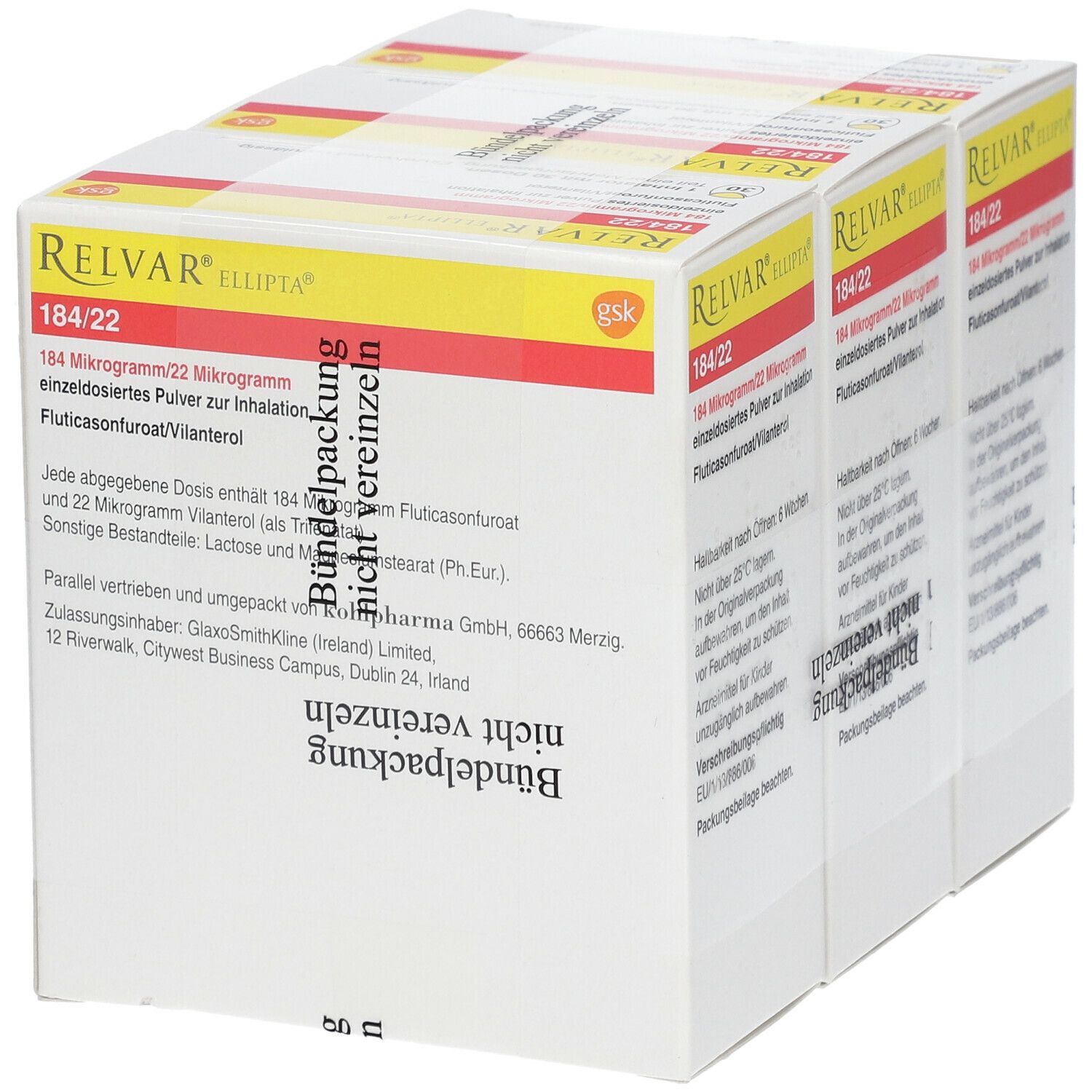 Relvar Ellipta 184 µg/22 µg 3x30 St mit dem E-Rezept kaufen - Shop Apotheke