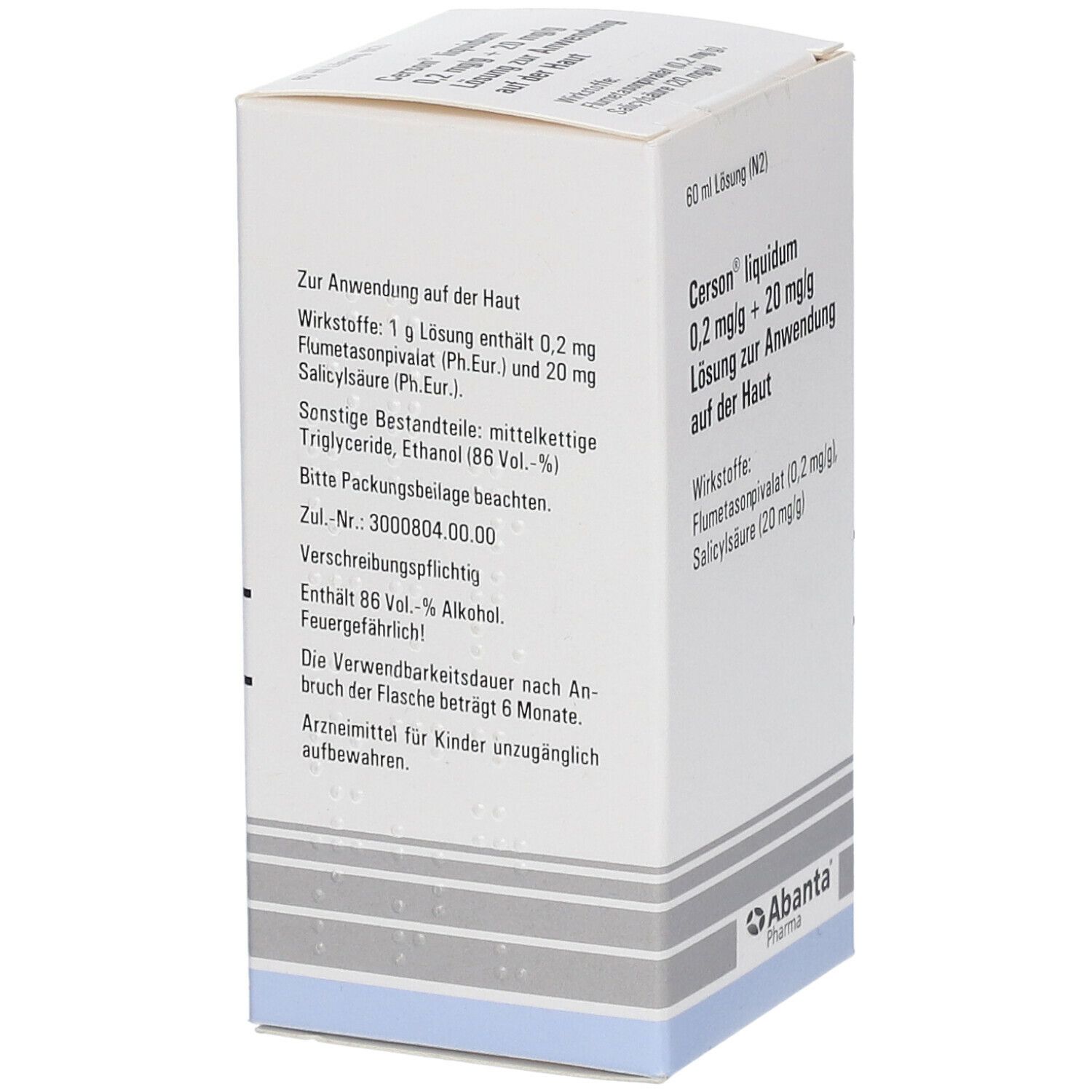 Cerson® liquidum 0,2 mg/g + 20 mg/g 60 ml mit dem E-Rezept kaufen ...