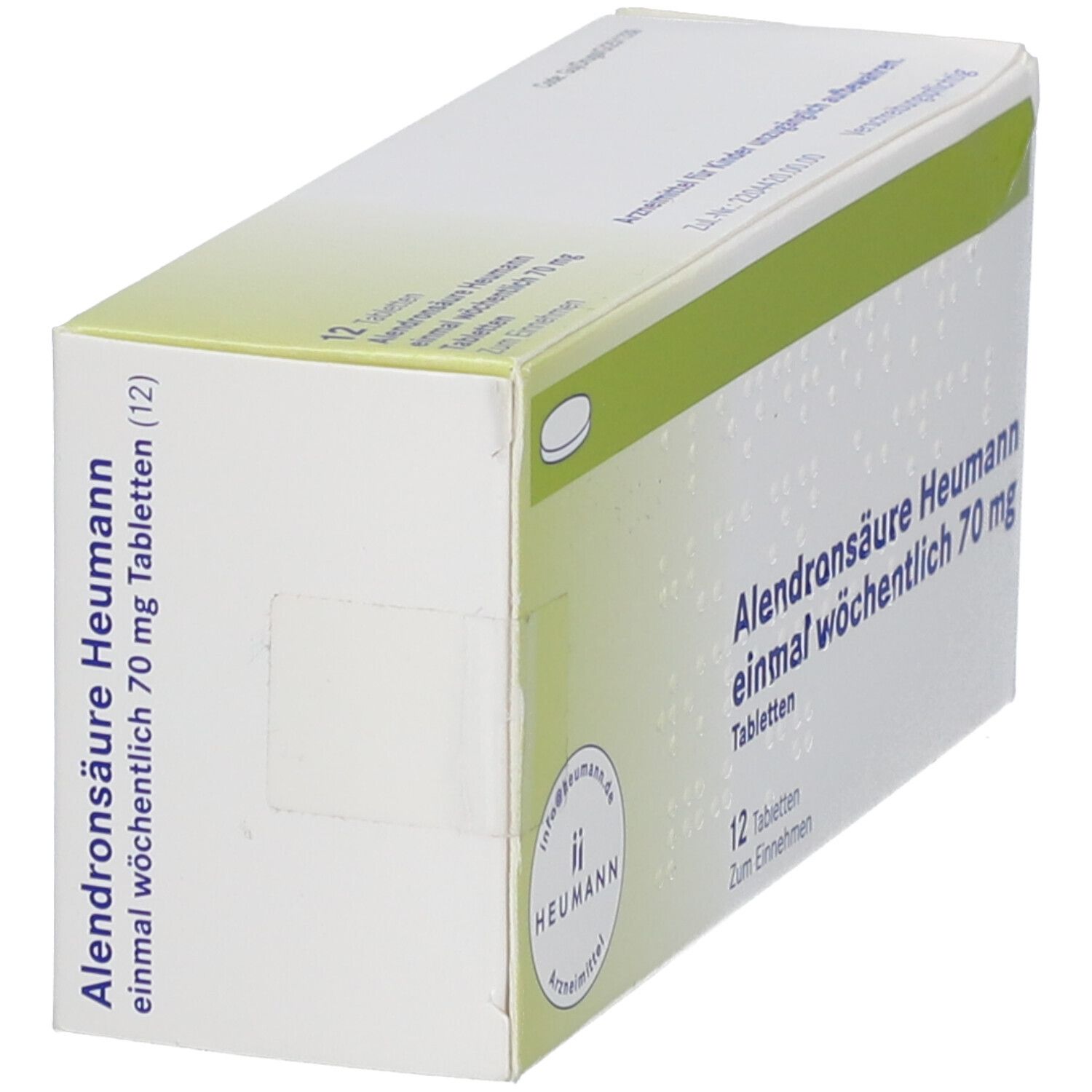 Alendronsäure Heumann 1x wöchentlich 70 mg Tabl. 12 St mit dem E-Rezept ...