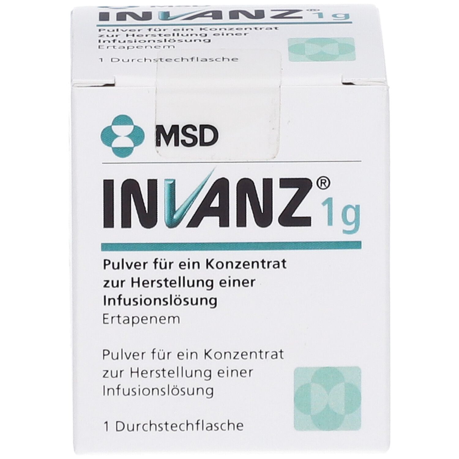 INVANZ 1 g Plv.f.e.Konz.z.Herst.e.Inf.-Lsg. 1 St mit dem E-Rezept ...