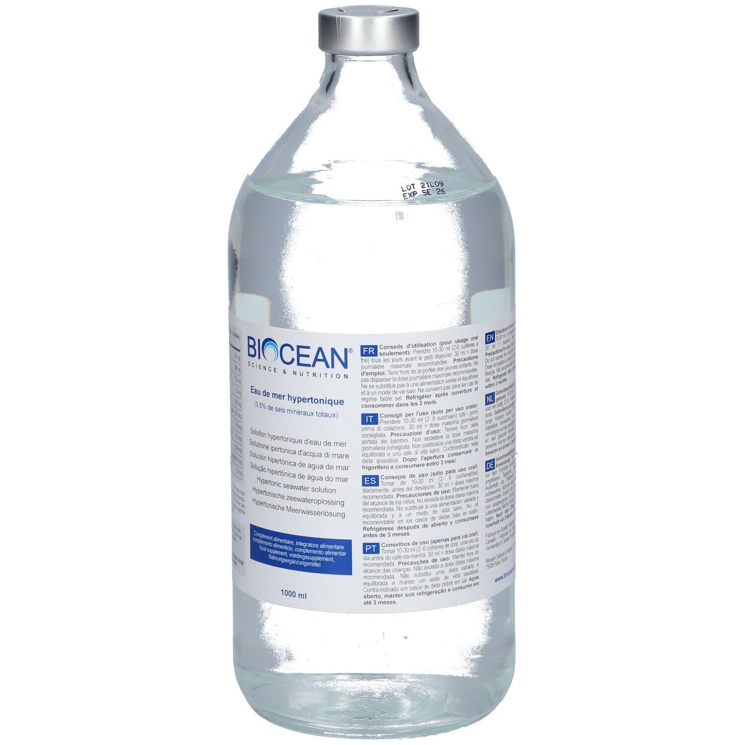 BIOCEAN® hypertonische Meerwasserlösung 1000 ml - Shop Apotheke