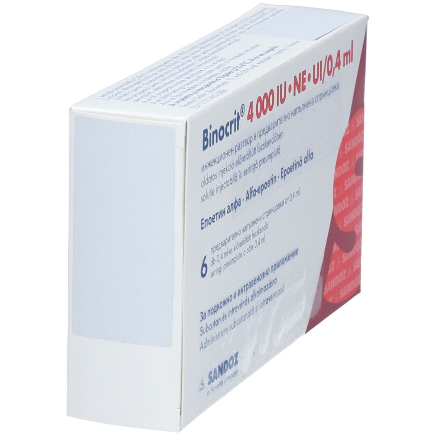 BINOCRIT 4.000 I.E./0,4 ml Inj.-Lsg.i.e.Fertigspr. 6x0,4 ml mit dem E ...