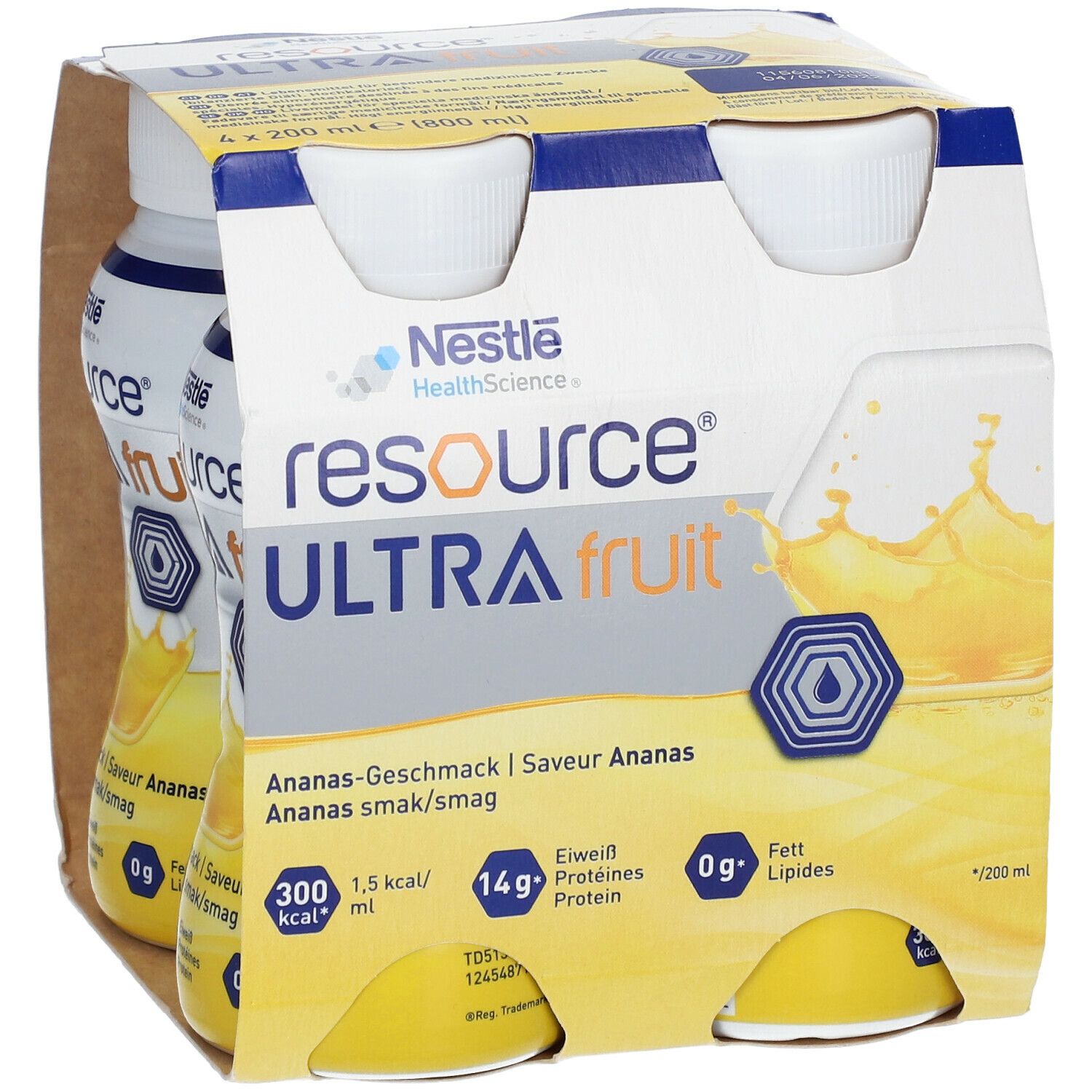 RESOURCE® ULTRA fruit Ananas 4x200 ml - Shop Apotheke