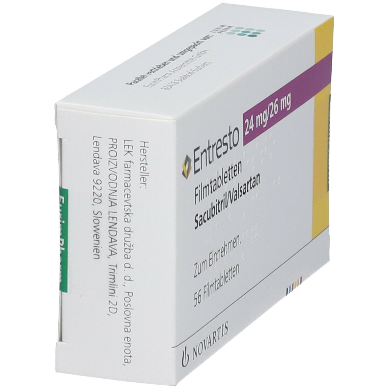 ENTRESTO 24 mg/26 mg Filmtabletten 56 St mit dem E-Rezept kaufen - Shop ...