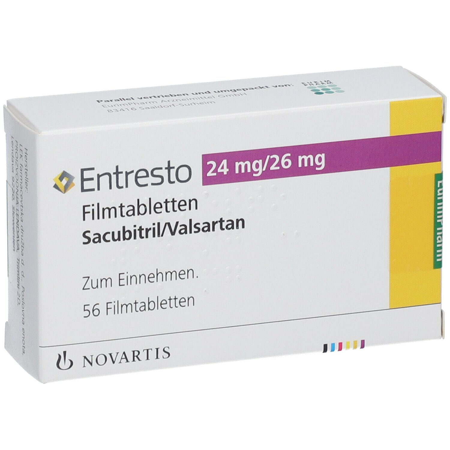 ENTRESTO 24 mg/26 mg Filmtabletten 56 St mit dem E-Rezept kaufen - Shop ...