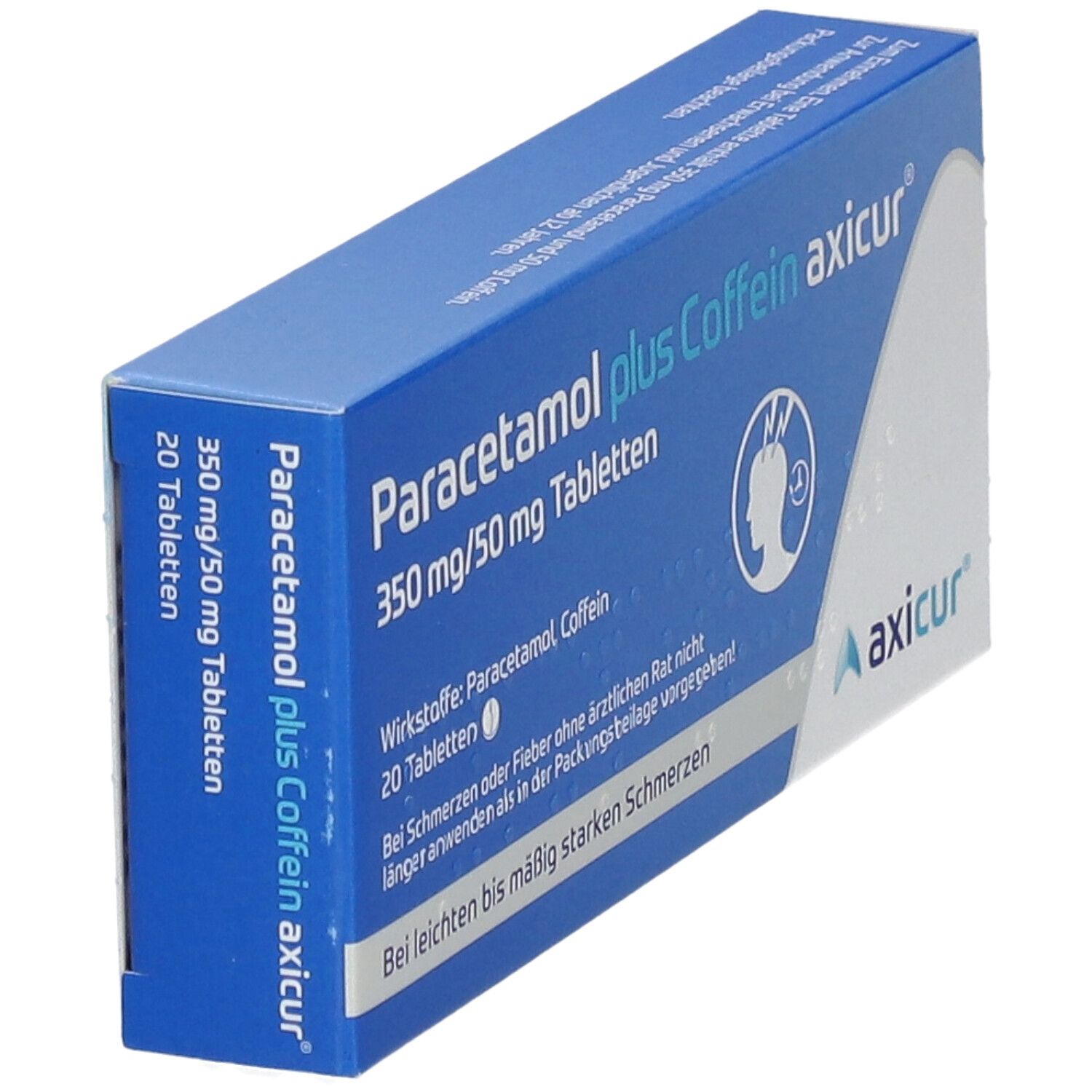 Paracetamol plus Coffein axicur 350 mg/50 mg Tabletten 20 St - Shop ...