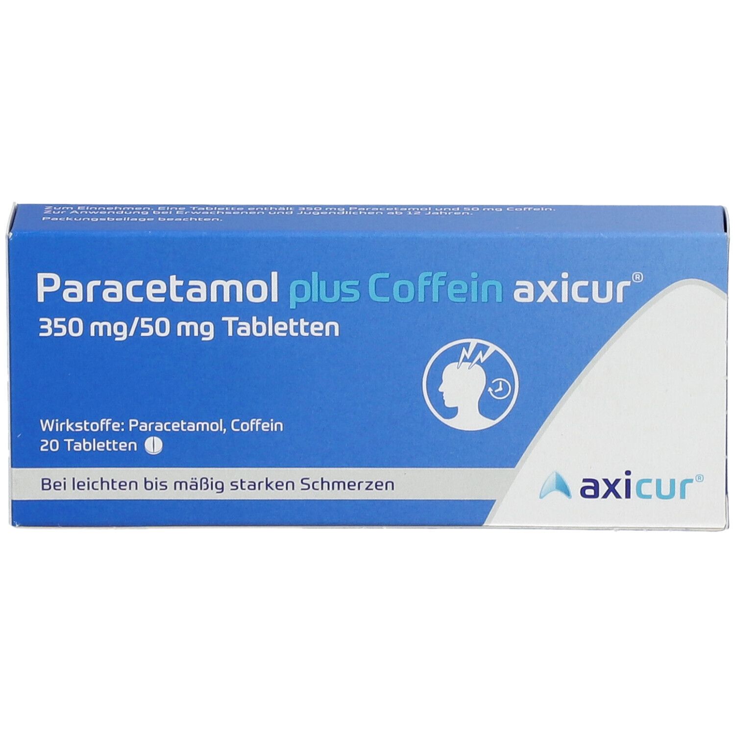 Paracetamol plus Coffein axicur 350 mg/50 mg Tabletten 20 St - Shop ...