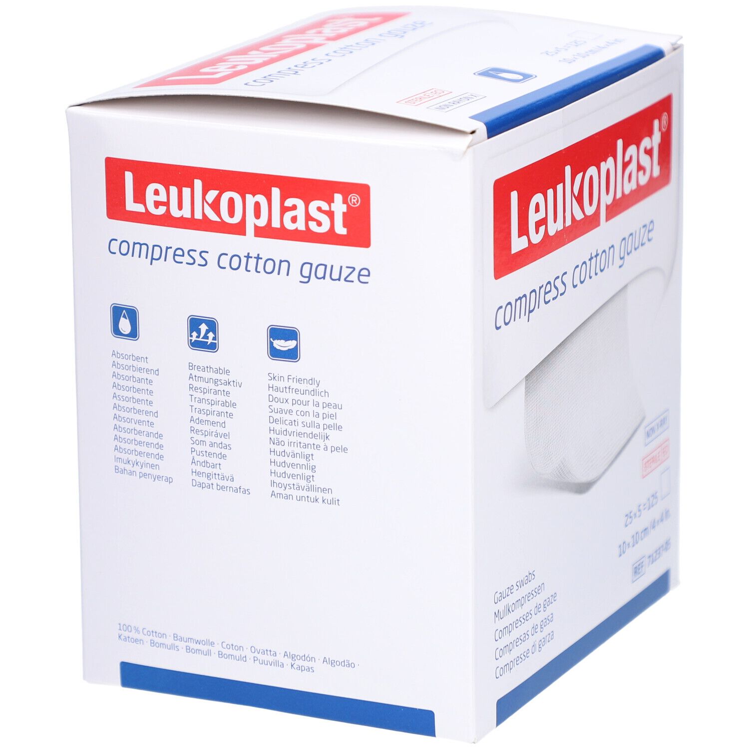 Leukoplast® compress Cotton Gaze 10 x 10 cm steril 25x5 St - Shop Apotheke