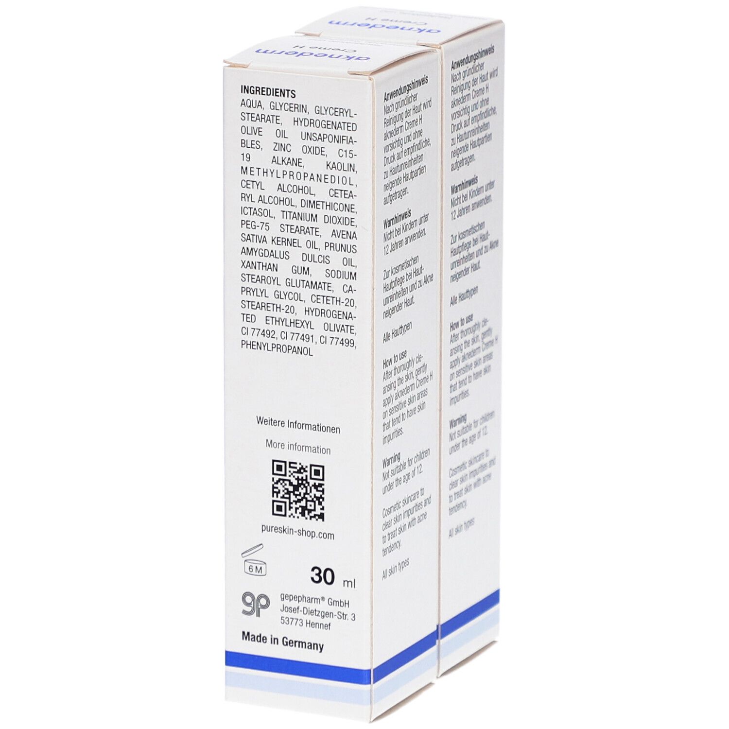 Aknederm® Creme H 2x30 g - Shop Apotheke