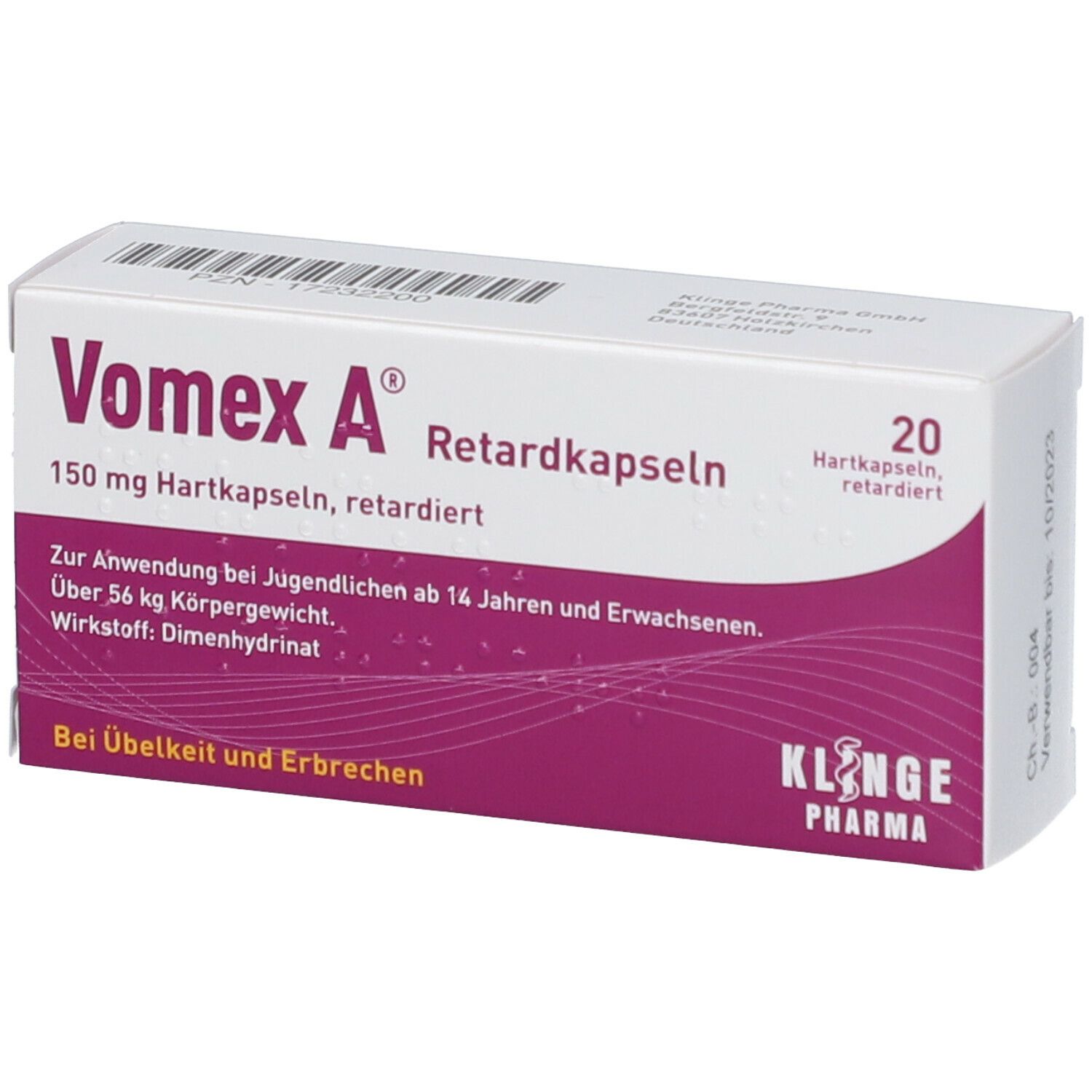 Vomex A® 150 mg 20 St - Shop Apotheke