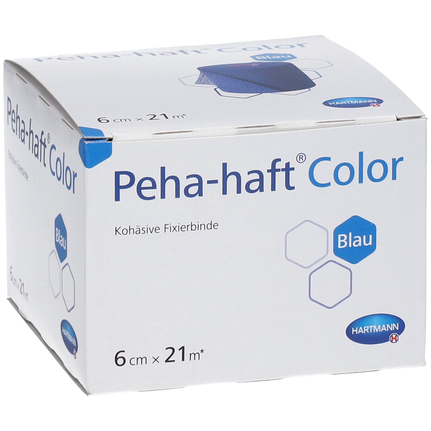 Peha-haft® Color latexfrei Fixierbinde blau 6 cm x 21 m 1 St - shop ...