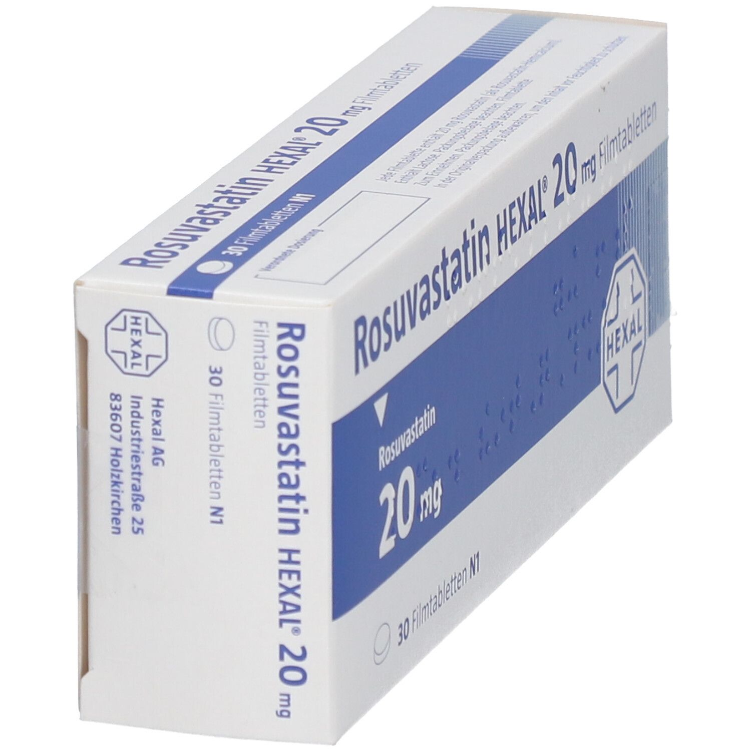 ROSUVASTATIN HEXAL 20 mg Filmtabletten 30 St mit dem E-Rezept kaufen ...