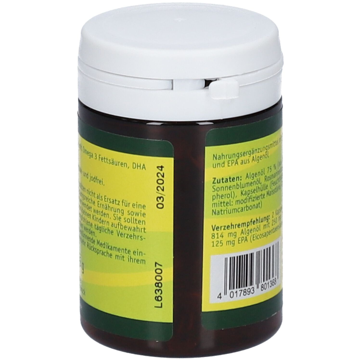 allcura Omega 3 Algenöl 60 St - Shop Apotheke