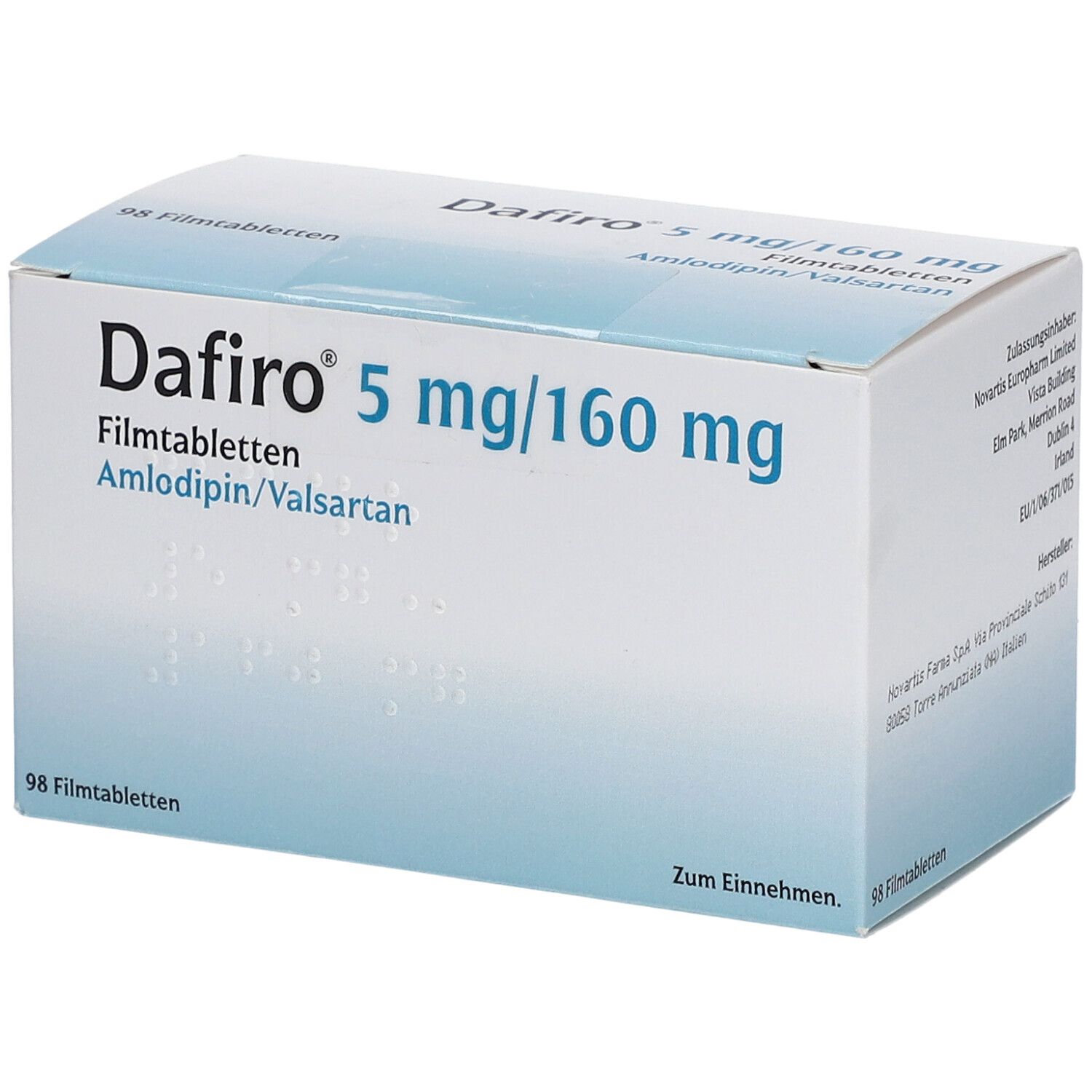 DAFIRO 5 mg/160 mg Filmtabletten 98 St mit dem E-Rezept kaufen - Shop ...