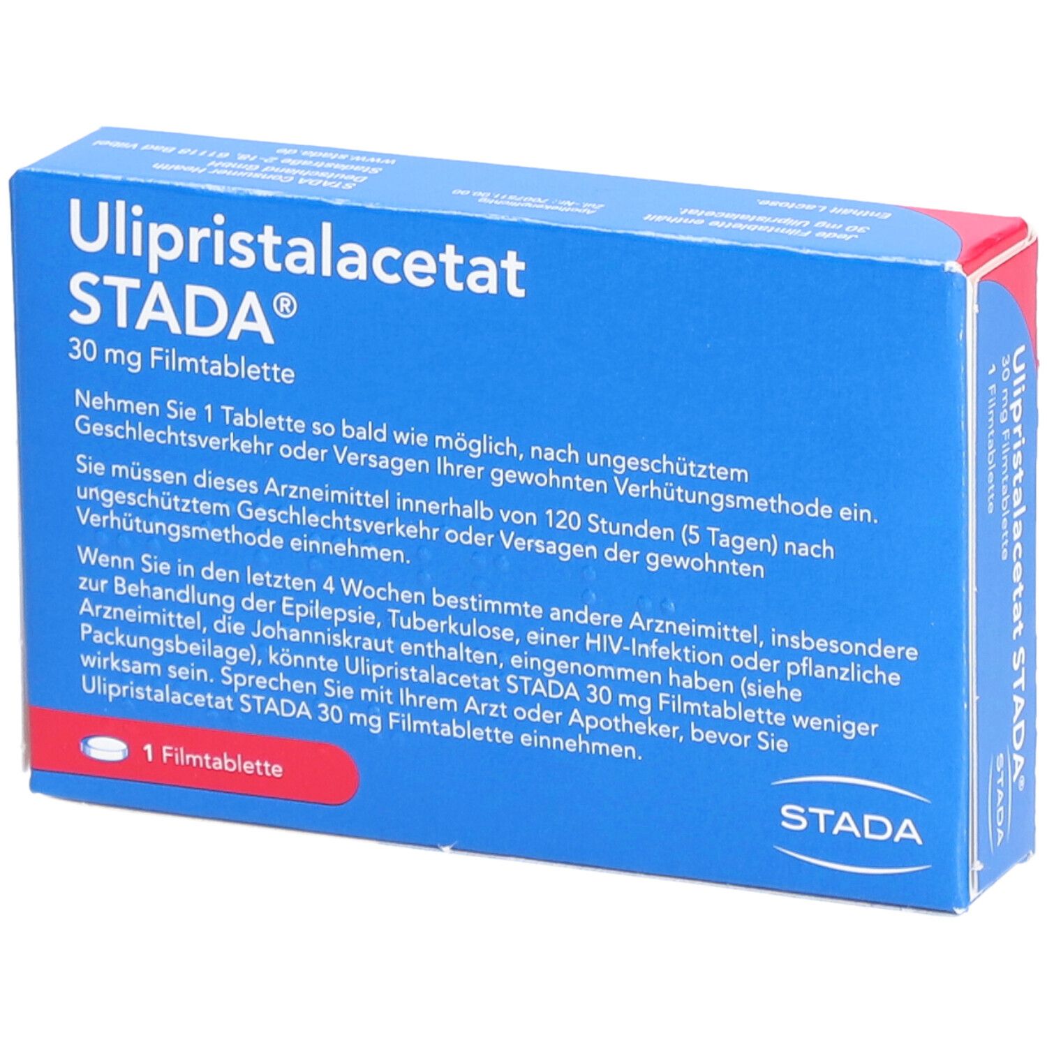 Ulipristalacetat STADA 30 Mg Filmtablette 1 St Shop Apotheke Ulipristalacetat STADA 30 Mg Filmtablette 1 St Shop Apotheke