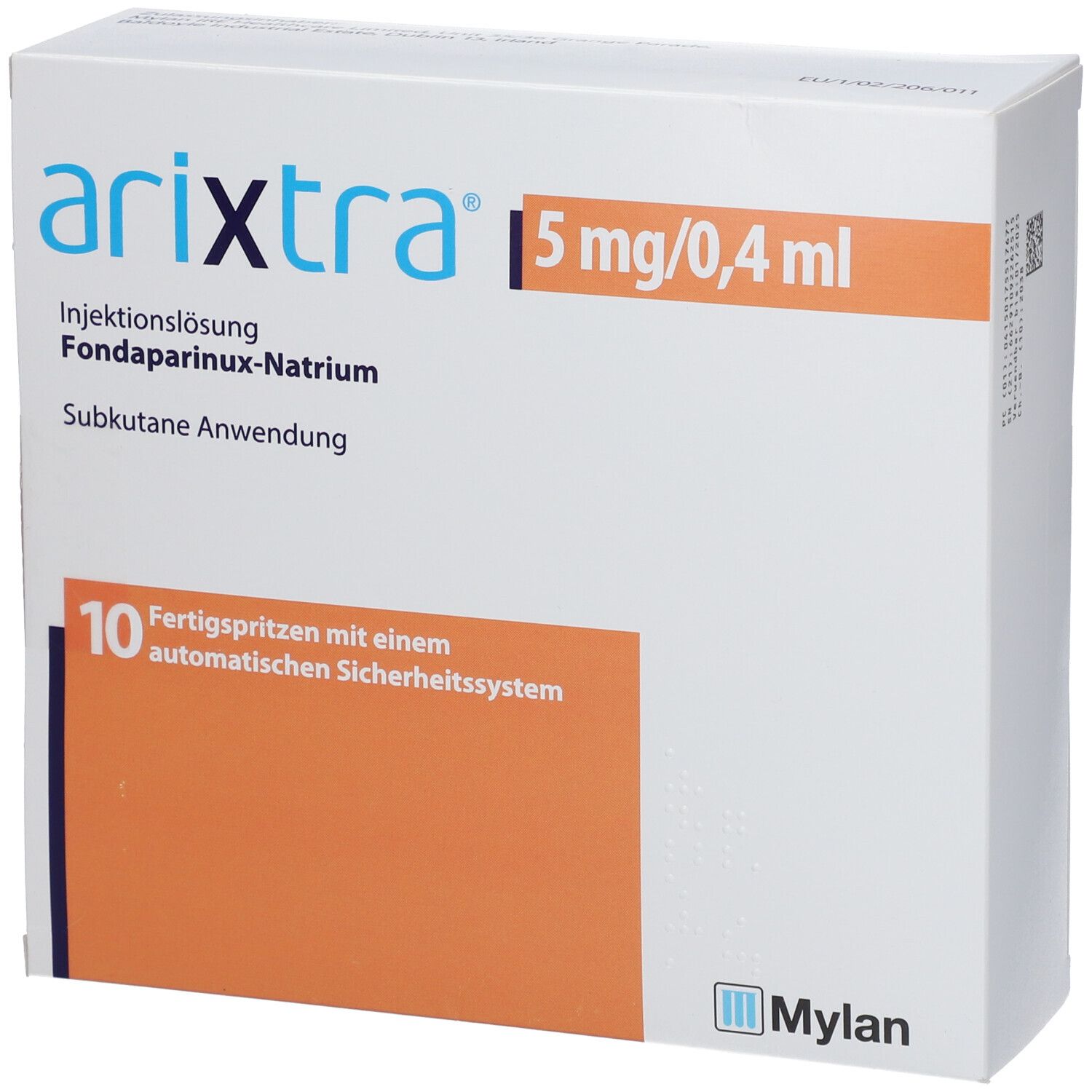 ARIXTRA 5 mg/0,4 ml Inj.-Lsg.i.e.Fertigspritze 10x0,4 ml mit dem E ...