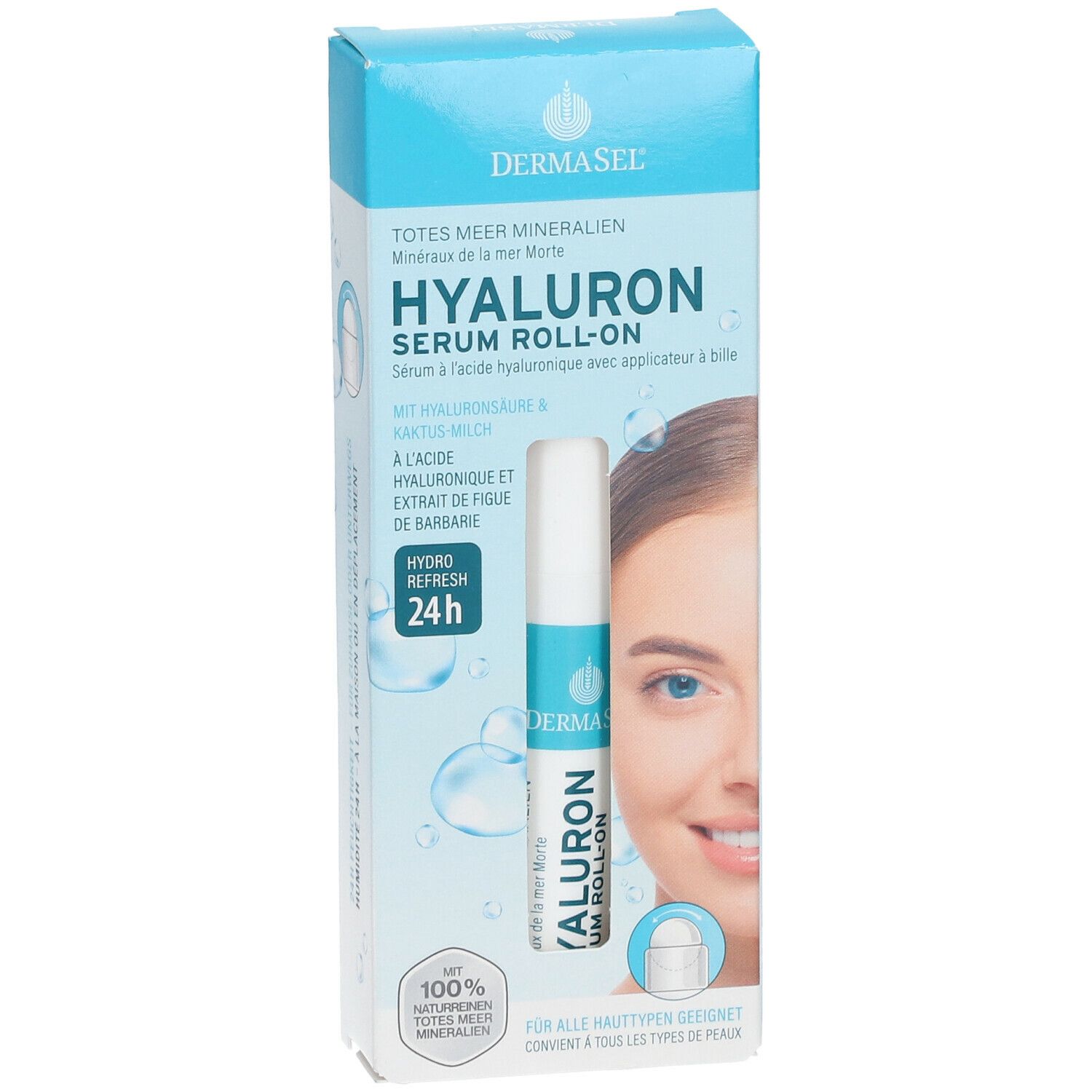 DERMASEL® Totes Meer Hyaluron Serum Roll-On 15 ml - Shop Apotheke