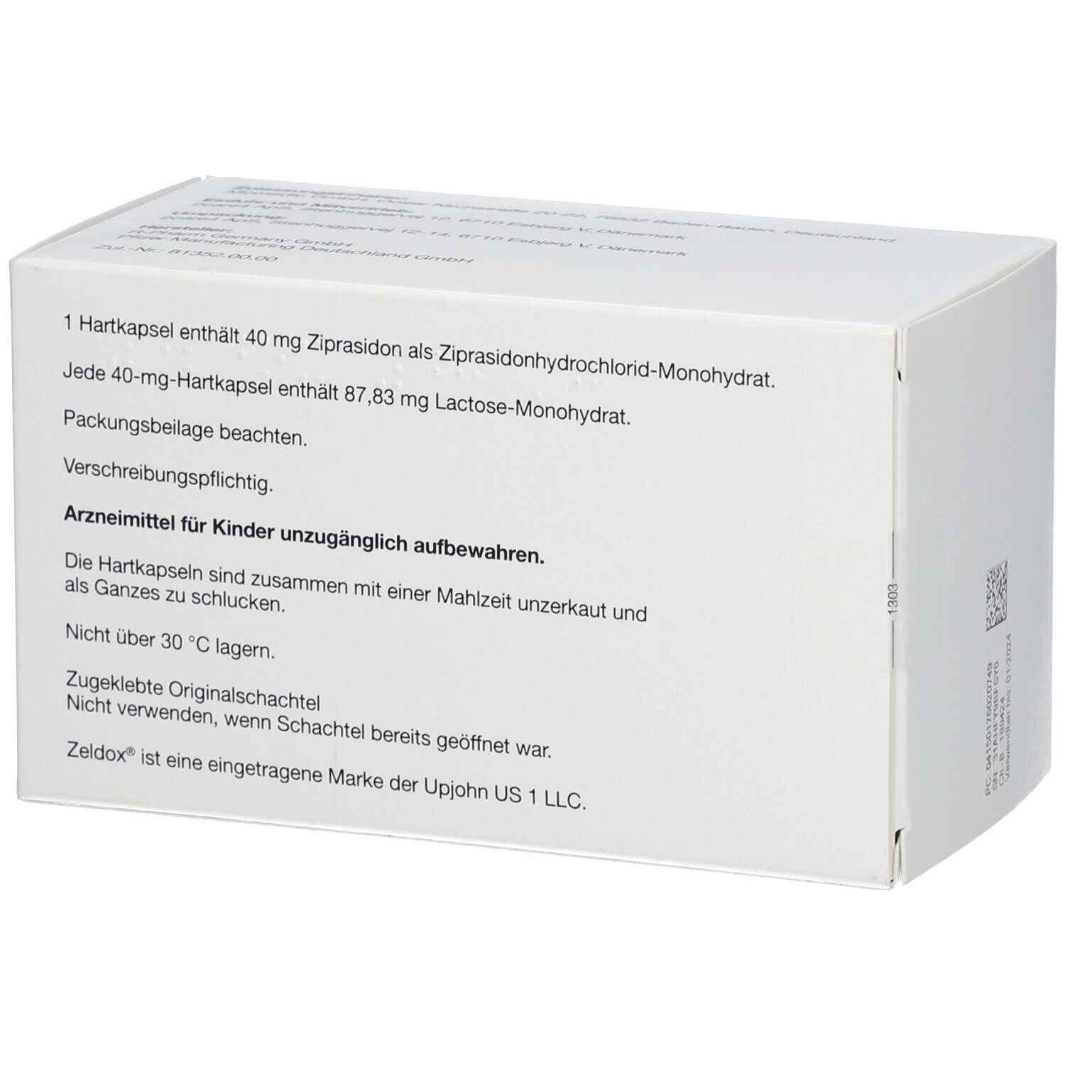 ZELDOX 40 mg Hartkapseln 100 St mit dem E-Rezept kaufen - Shop Apotheke