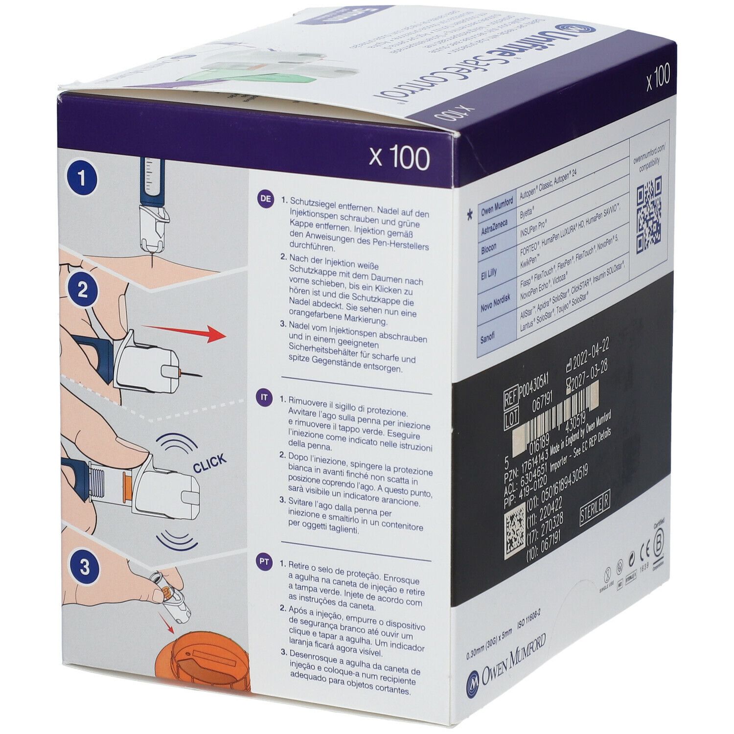 Owen Mumford Unifine® SafeControl® Pen-Nadel 5 mm x 30 G 100 St - Shop ...