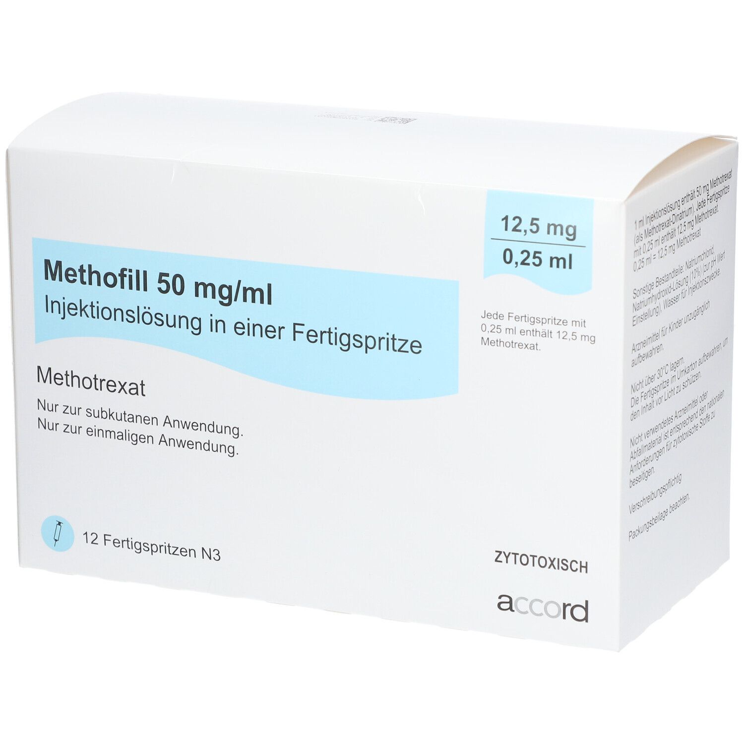 METHOFILL 12,5 mg (50 mg/ml) Inj.-Lsg.i.e.F.-Sp. 12 St mit dem E-Rezept ...